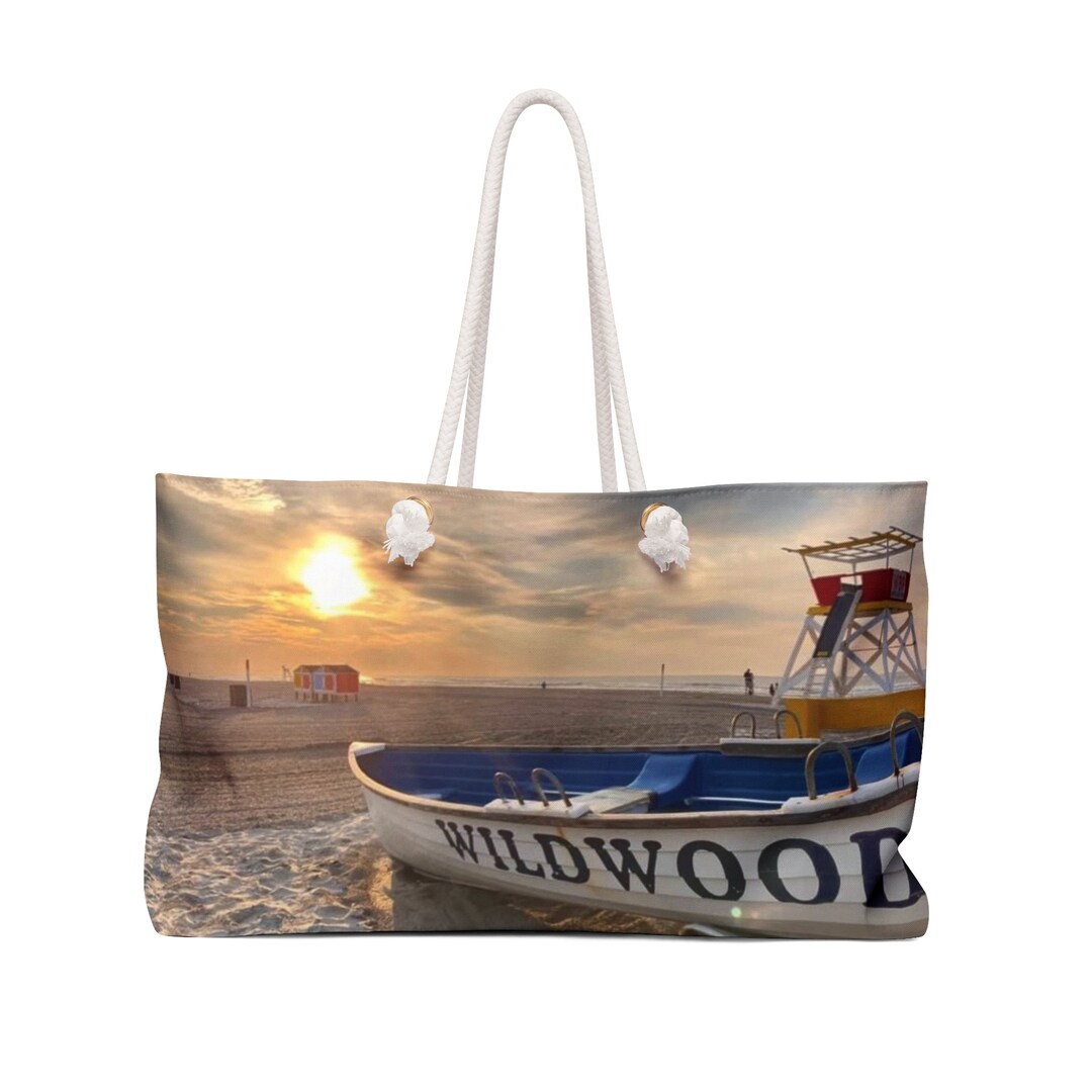 Wildwood Nj Beach Boat Lifeguard Ocean Weekender Bag Handbag Pocketbook ...