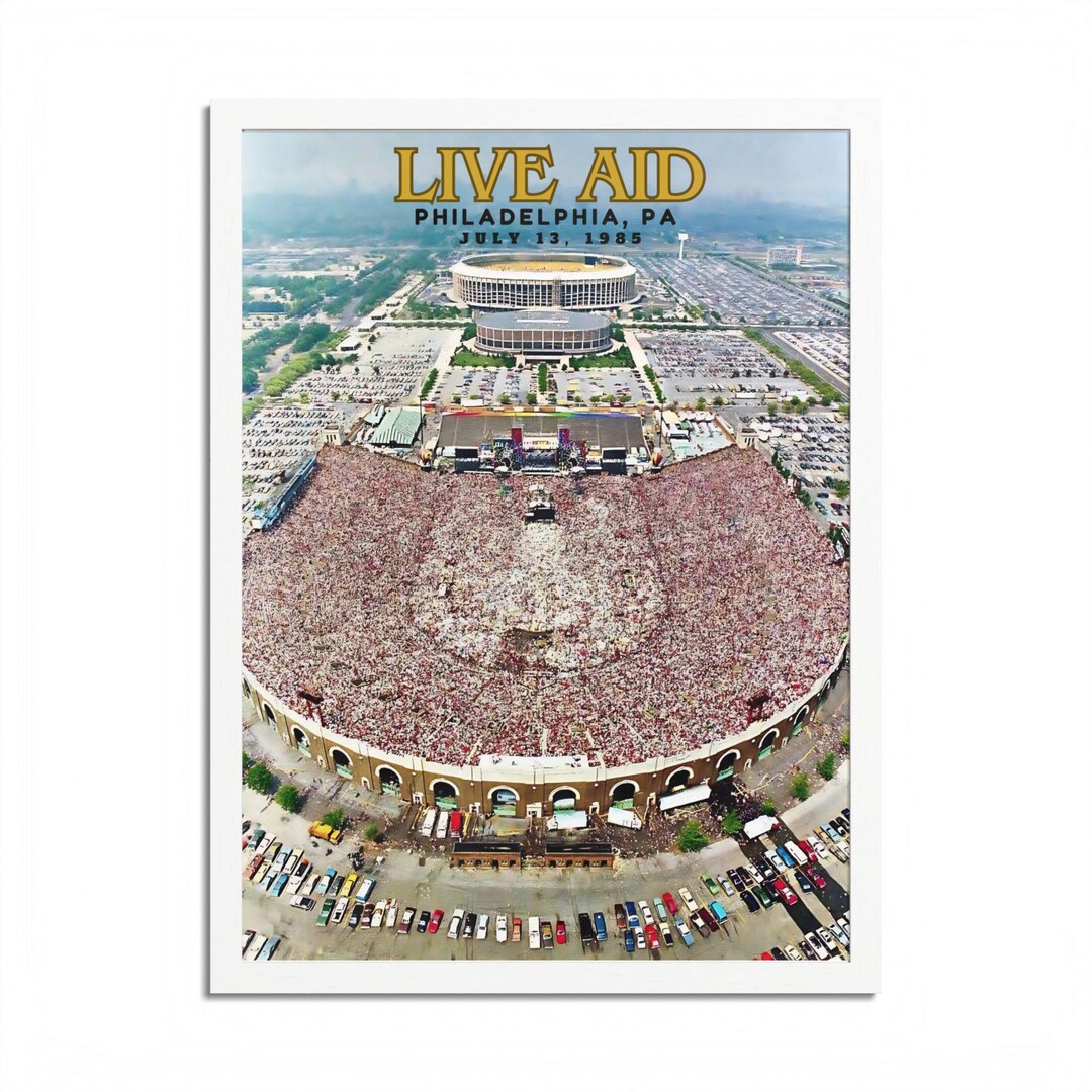 Live Aid Framed Poster: 1985 Philadelphia Concert, Retro Music Decor - Etsy