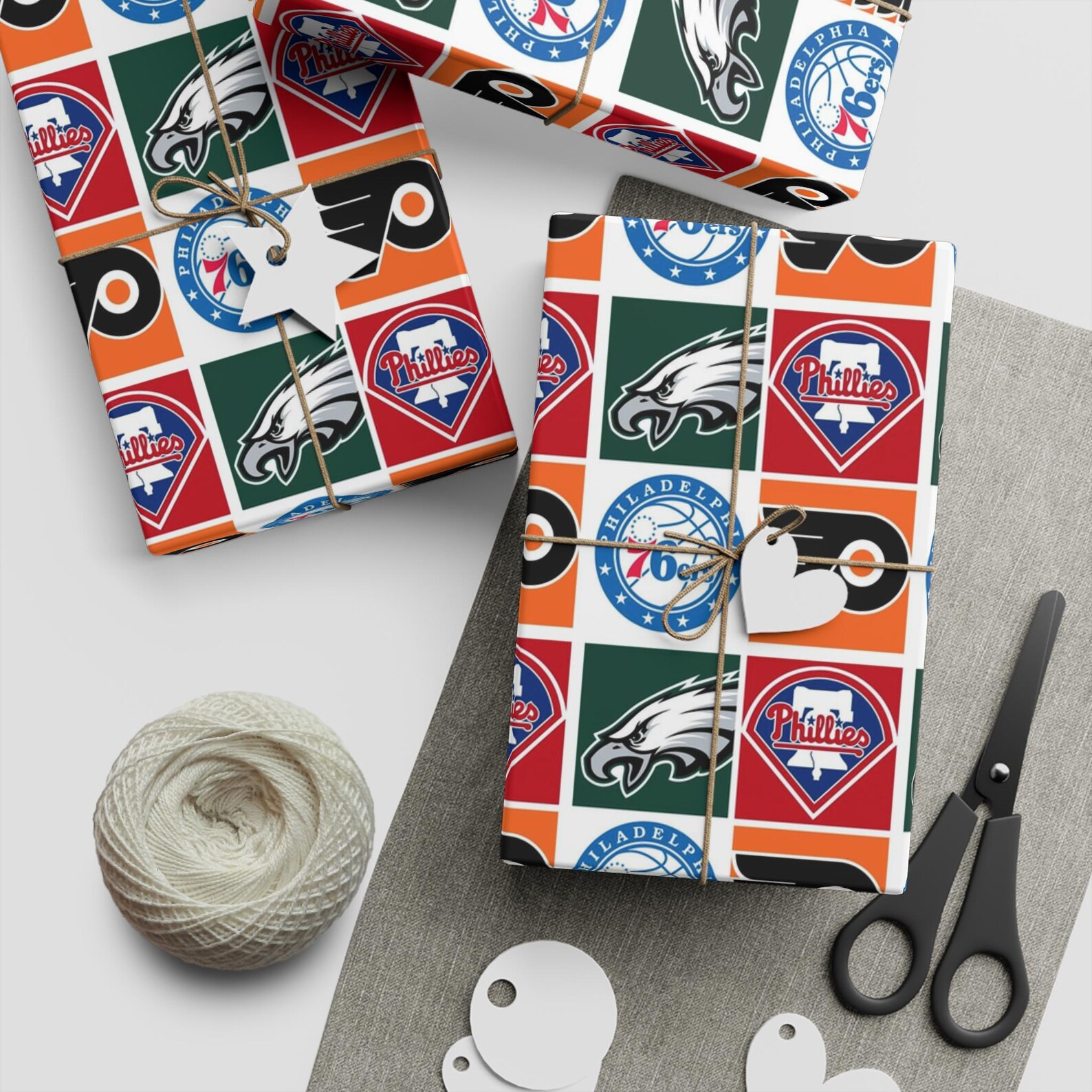 Philly Sports Team Gift Wrapping Paper, Philadelphia Perfect for ...