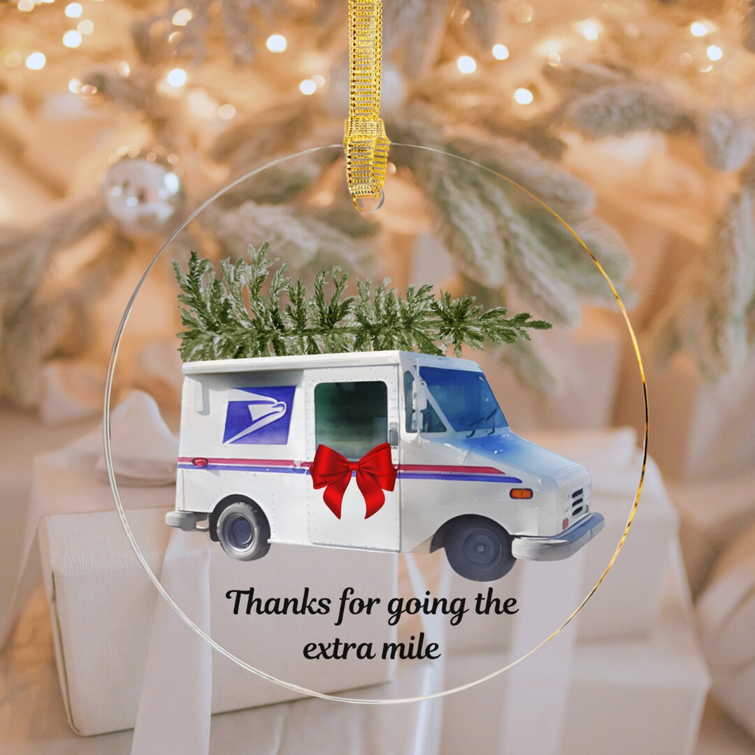 USPS Postal Carrier Christmas Acrylic Ornament , Custom Keepsake - Etsy