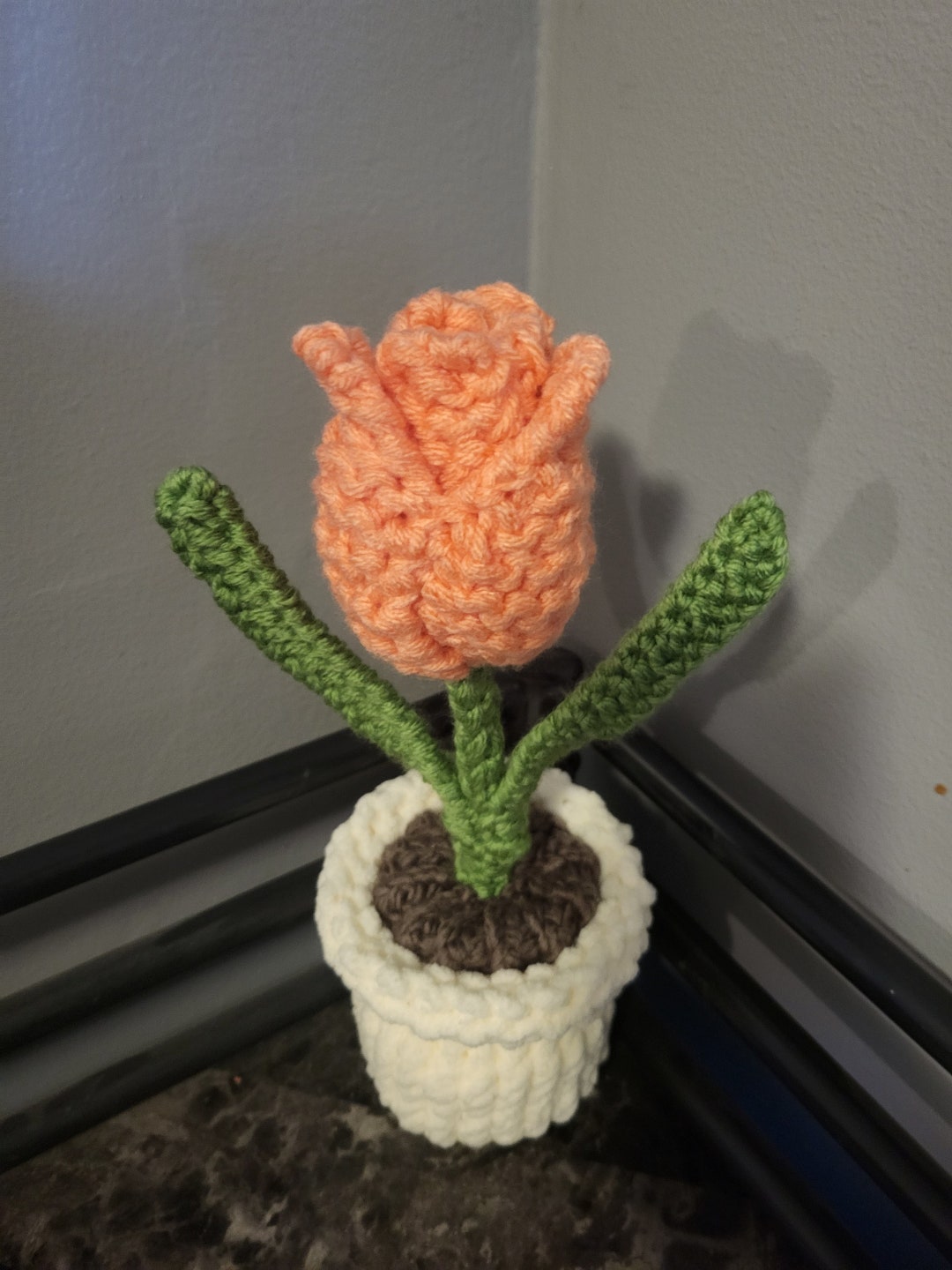 Loom Knit Potted Tulip Pattern - Etsy