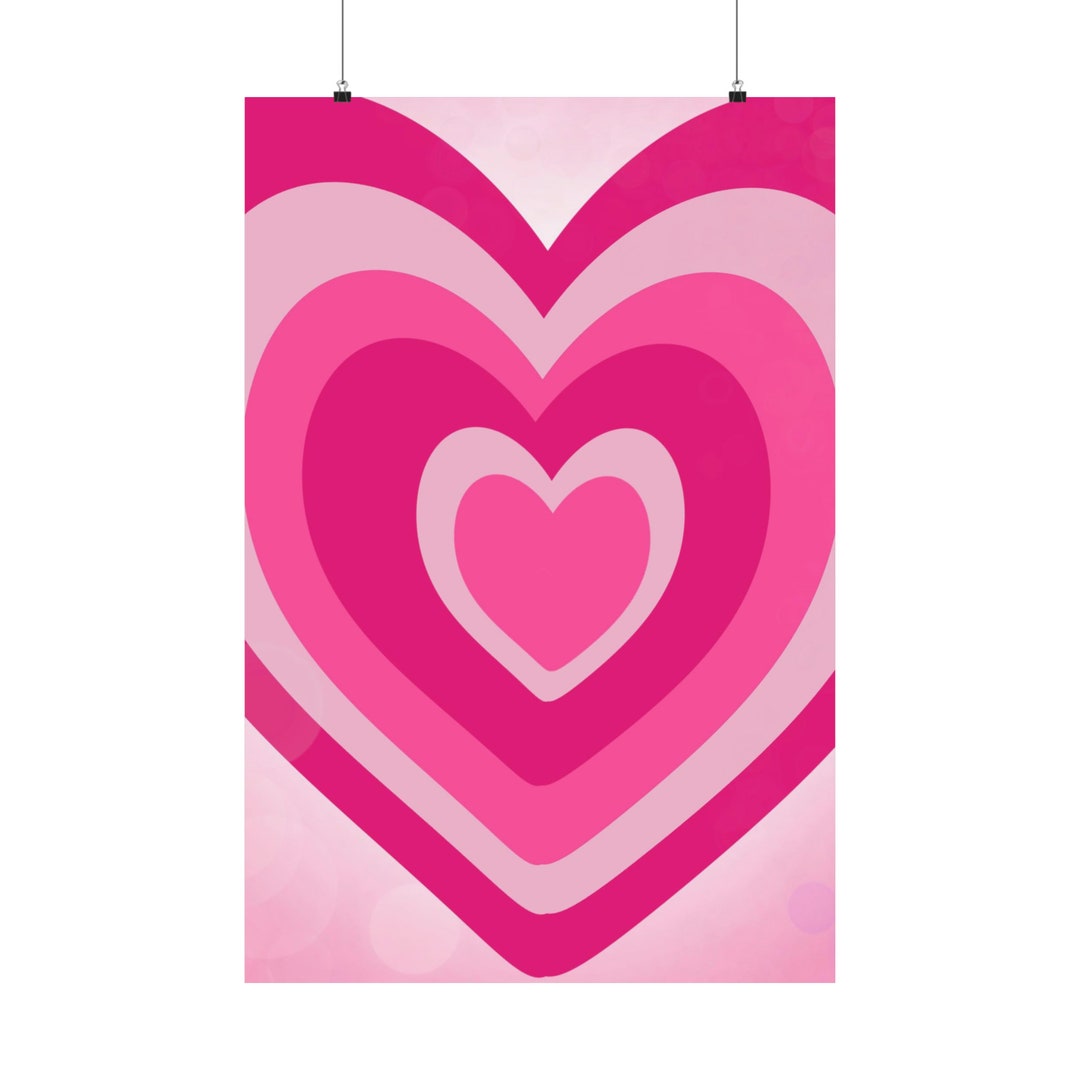 Y2K Hearts Poster - Etsy