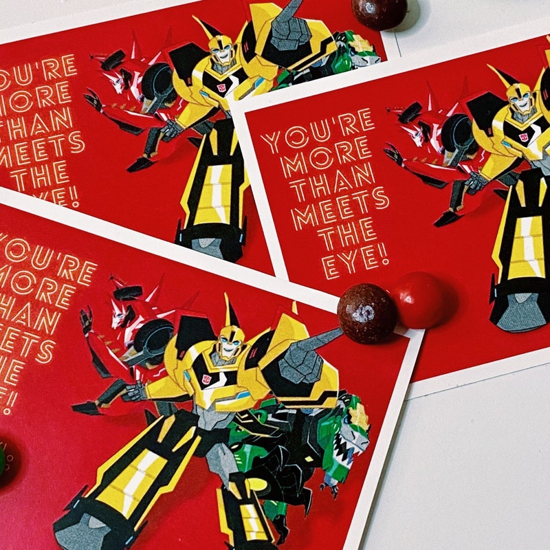 Transformers Valentine Cards - Etsy