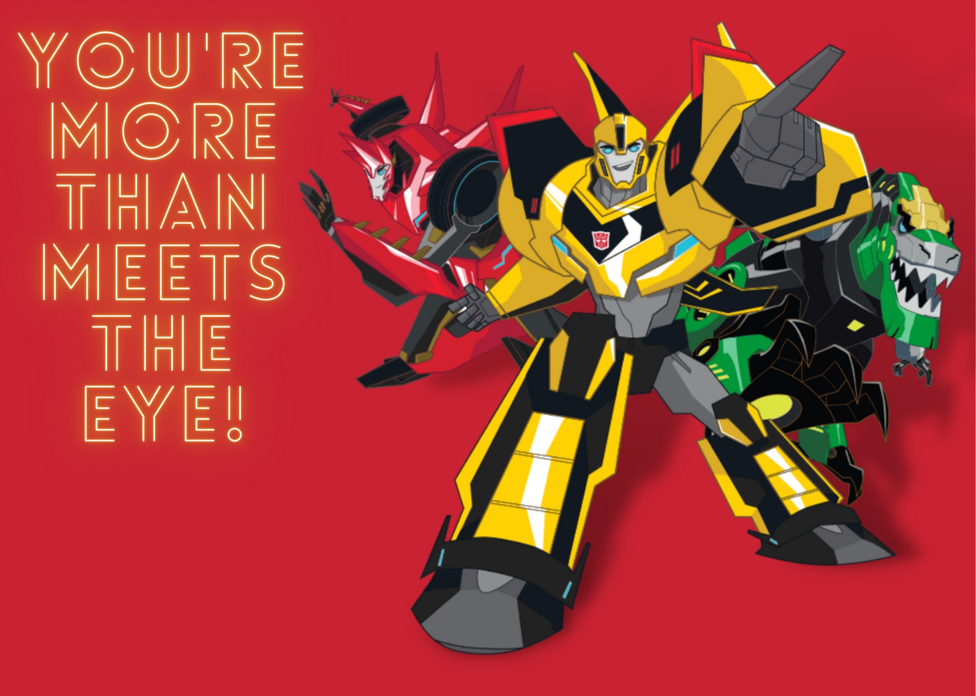 Transformers Valentine's Card || Bumblebee, Sideswipe, Grimlock - Etsy