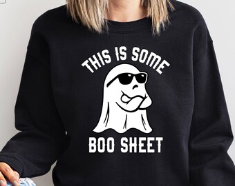 Halloween Sweatshirt, This is Some Boo Sheet Sweatshirt, Halloween ...