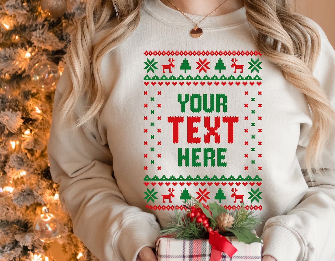 Custom Ugly Christmas Sweater, Personalized Christmas Sweatshirt, Ugly ...