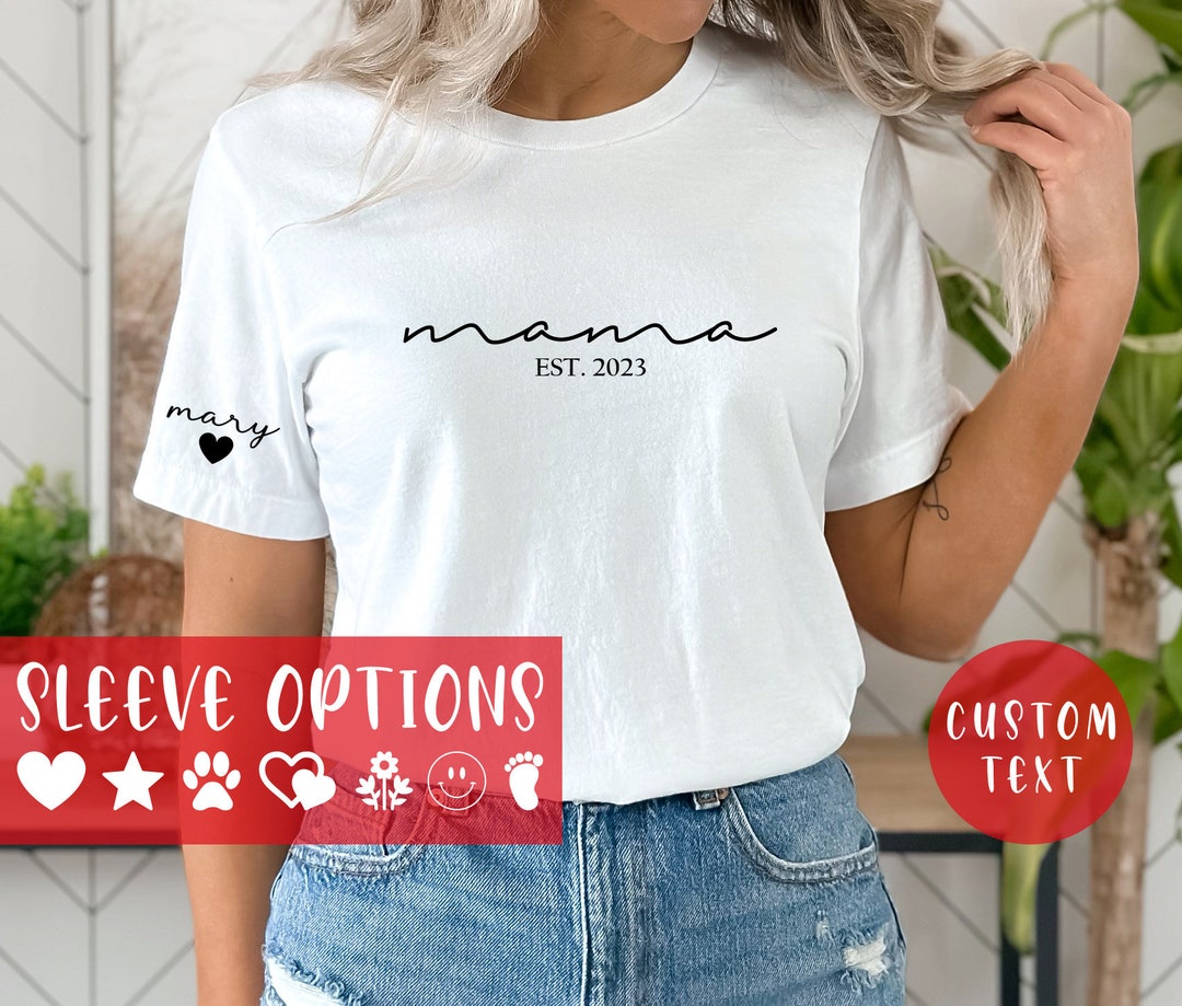 Custom Mama Shirt With Kid Name, Personalized Mom Shirt With Kids Names ...