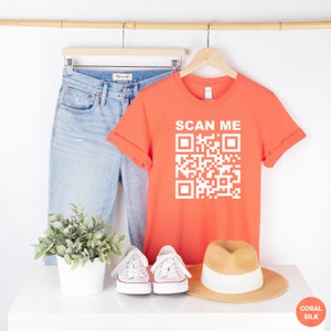 Custom QR Code Shirt, Custom Business Logo & QR Shirts Personalized ...