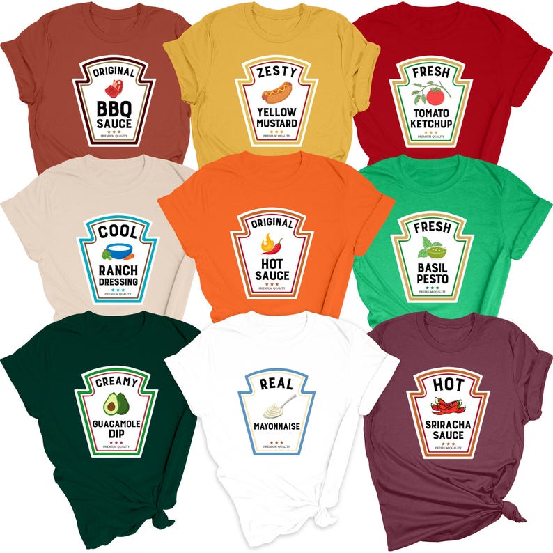 Condiment Shirts Halloween Sauce Shirt Matching Halloween Shirts ...