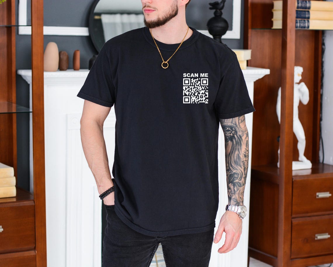 Custom QR Code Shirt, Custom Business Logo & QR Shirts Personalized ...
