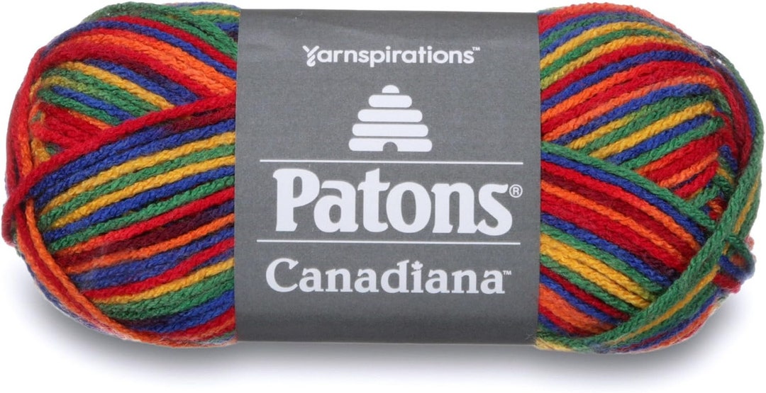 Patons Canadiana Varg Yarn, Rainbow Variegated - Etsy
