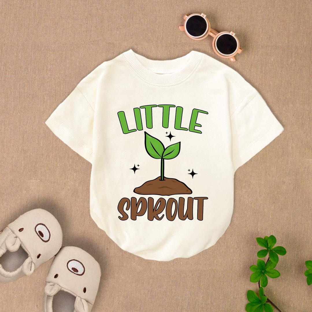 Little Sprout Baby Romper Short Sleeves, Gardening Baby Bodysuit ...