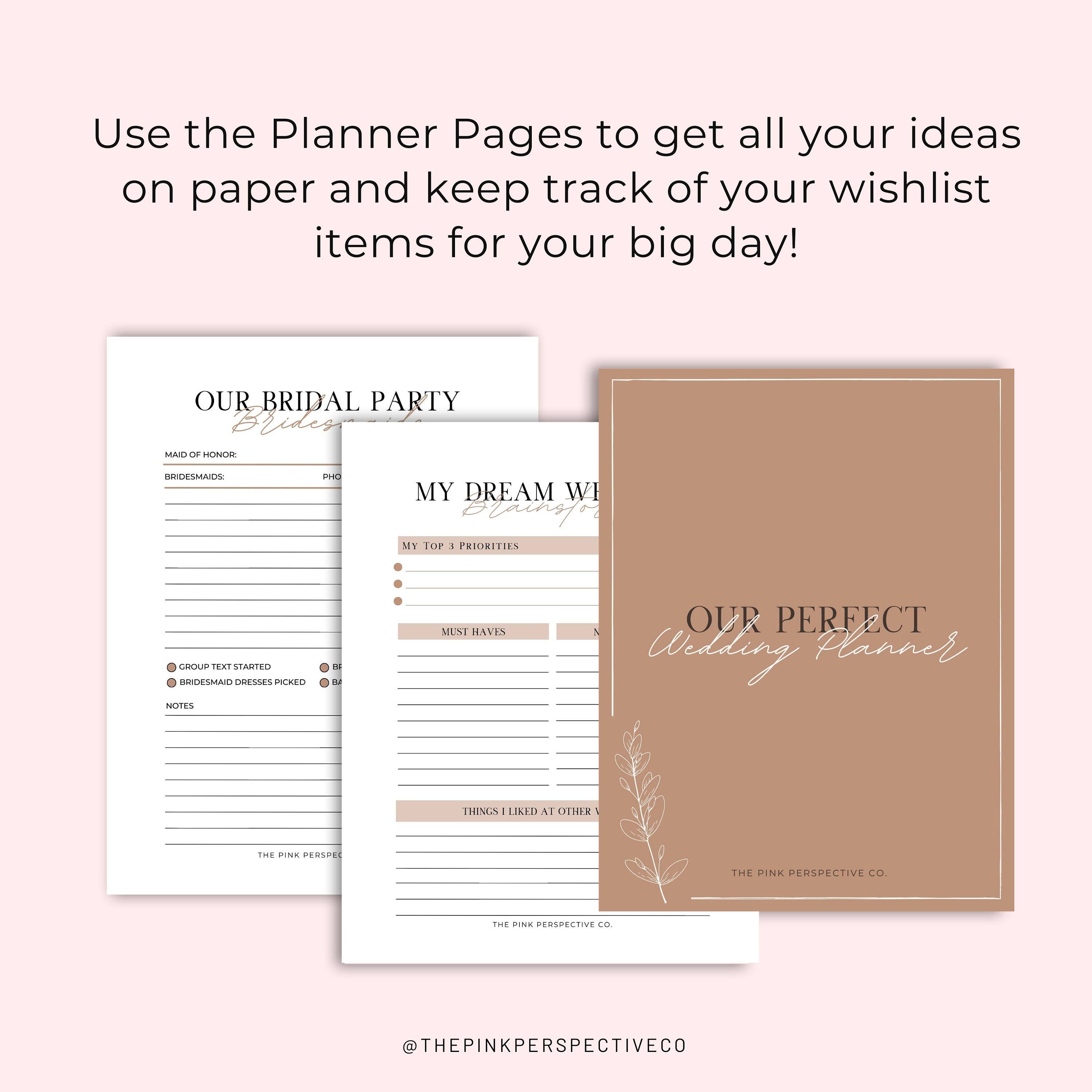 Civil Wedding Planner, Wedding Printable Planner, Wedding Planner ...