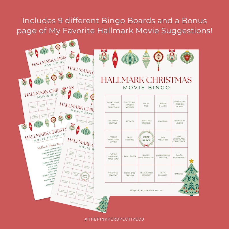 Hallmark Christmas Movie Bingo Game | Printable PDF | Christmas Bingo ...