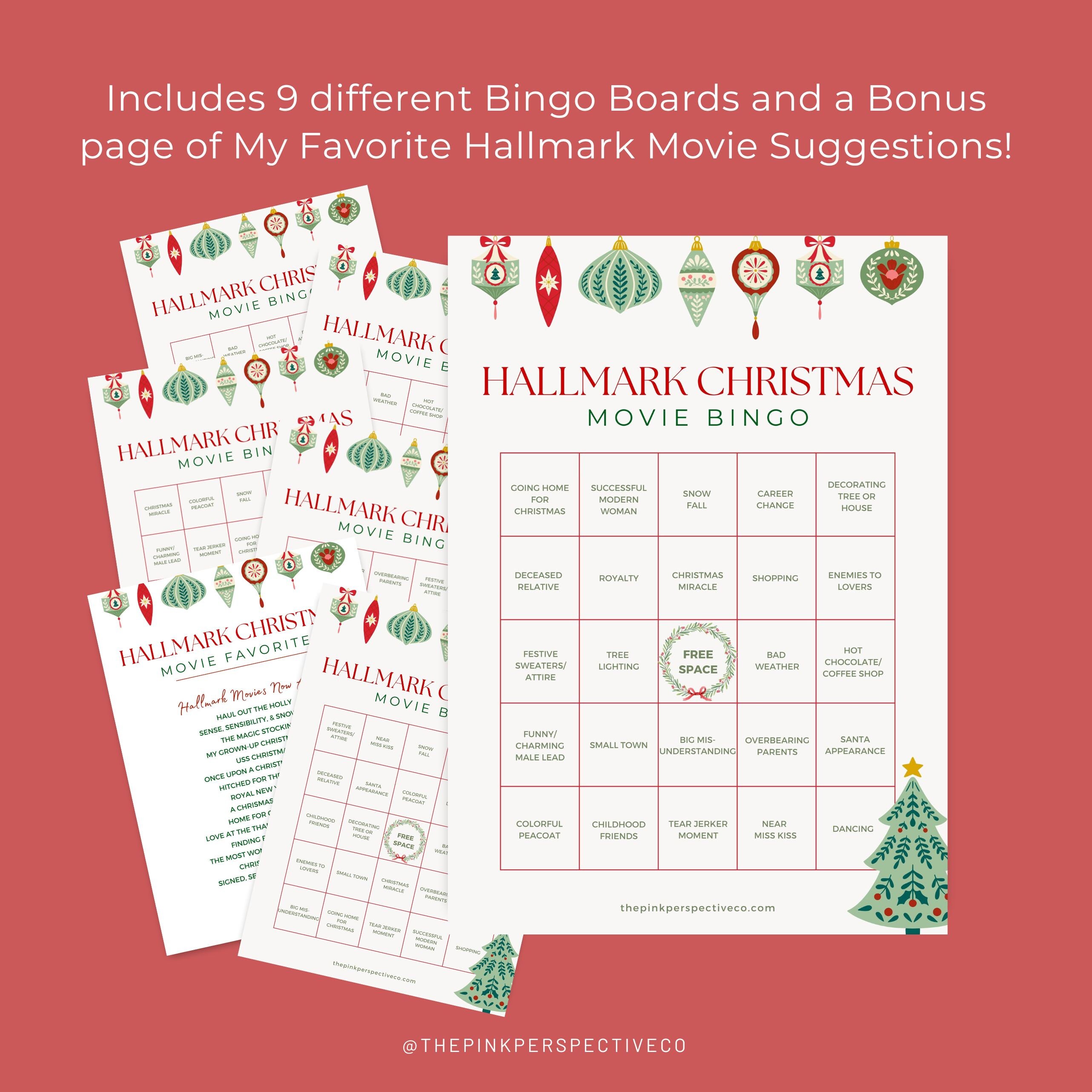 Hallmark Christmas Movie Bingo Game | Printable PDF | Christmas Bingo ...