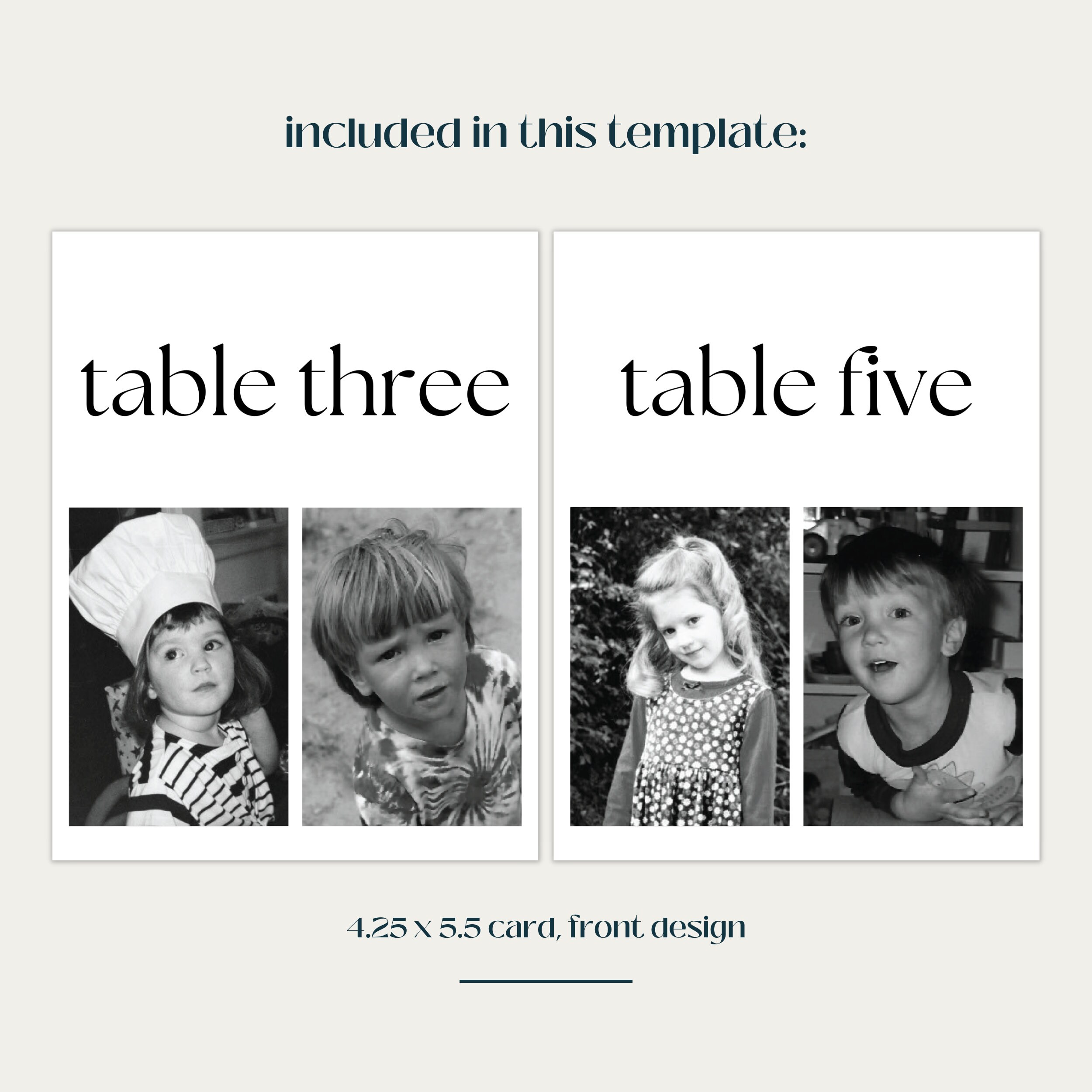 Minimal Wedding Table Numbers Canva Template — Digital Download - Etsy