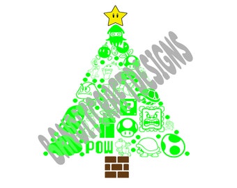 Super Mario Christmas Svg Png Bundle,mario Happy Holiday Png,mario ...