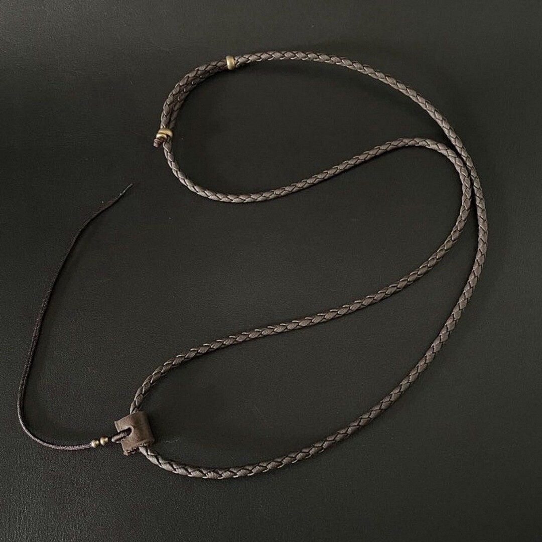 Adjustable Leather Cord, Handmade Cord for Amulet Necklace, Leather ...