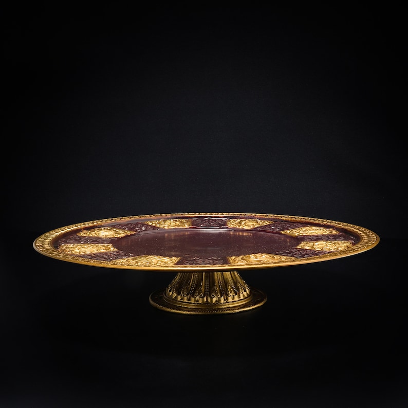Vintage Copper Buddhist Manza Plate: Tibetan Altar Decor, S999 Silver ...