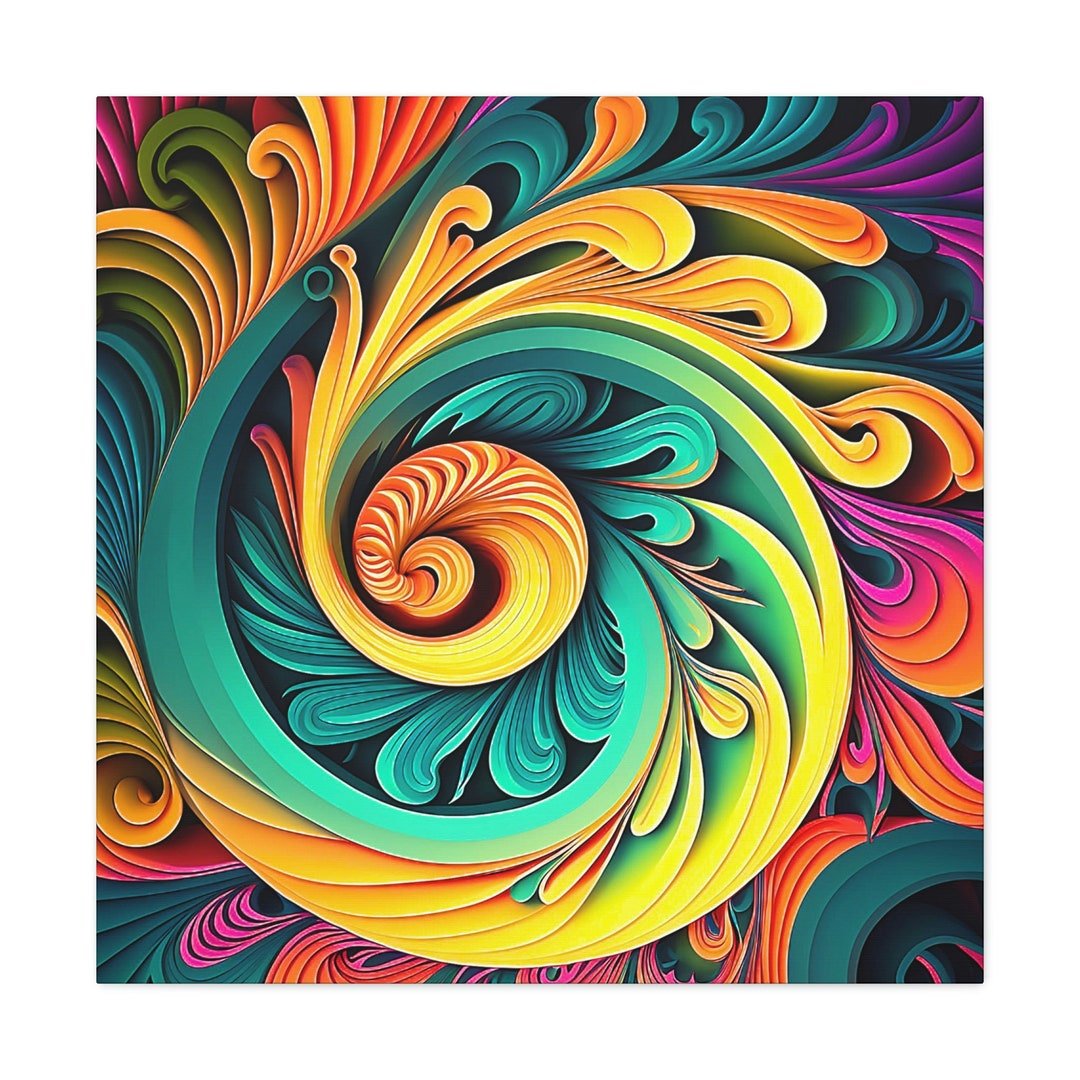 Vibrant Swirls Canvas Gallery Wraps - Etsy
