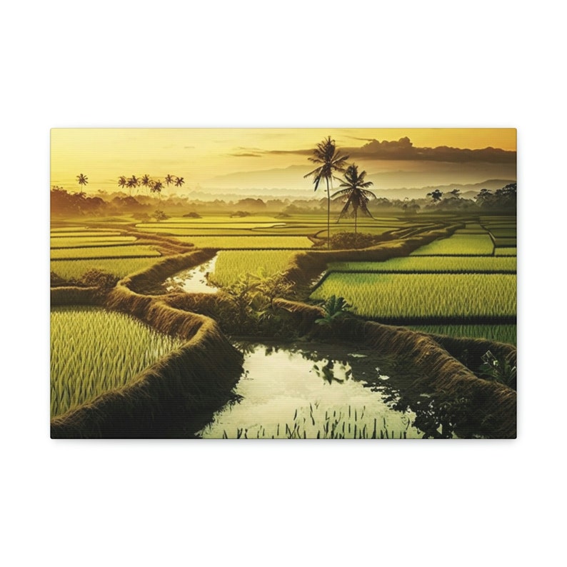 Bali Rice Field Canvas Gallery Wraps - Etsy