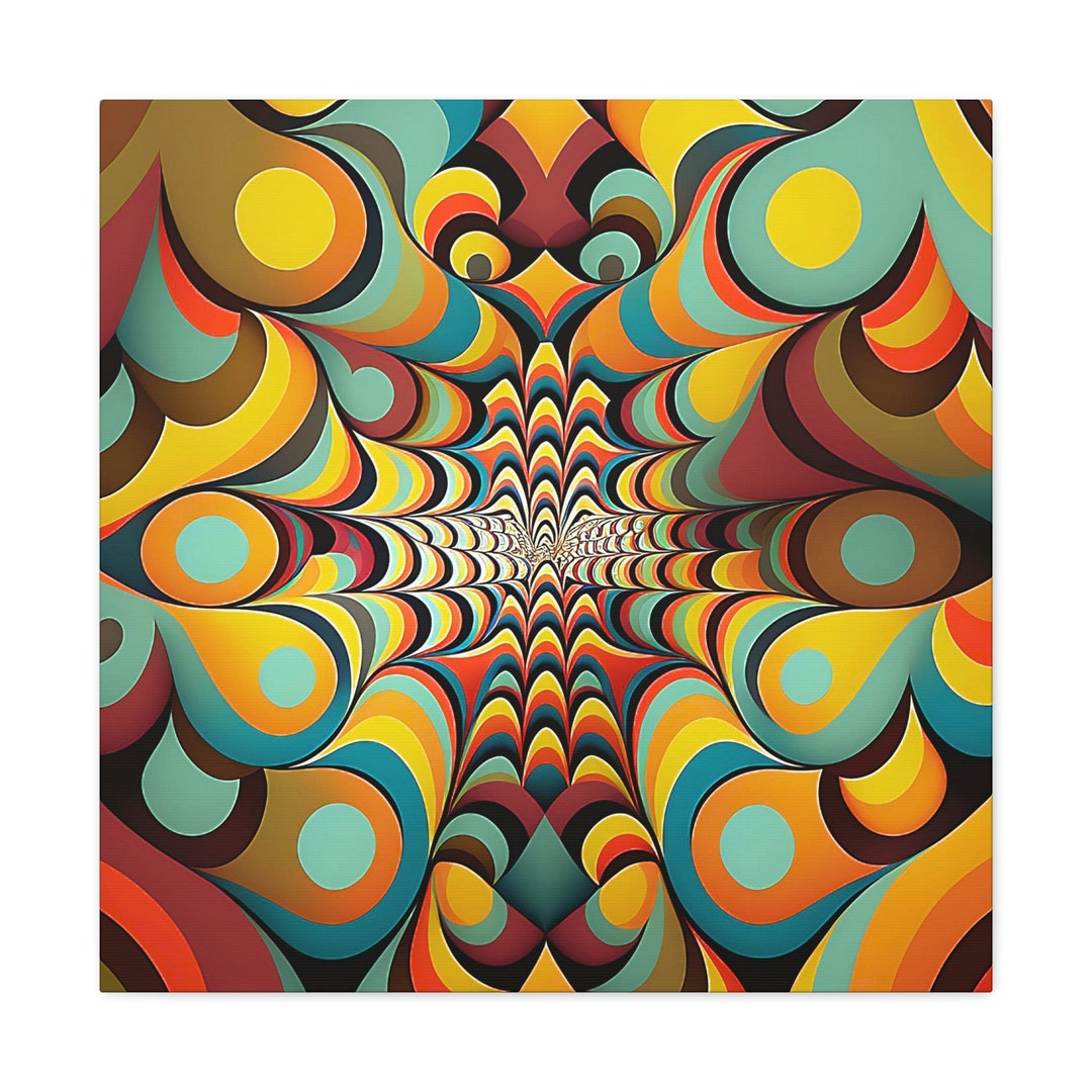 Psychedelic Pattern Art Canvas Gallery Wraps - Etsy