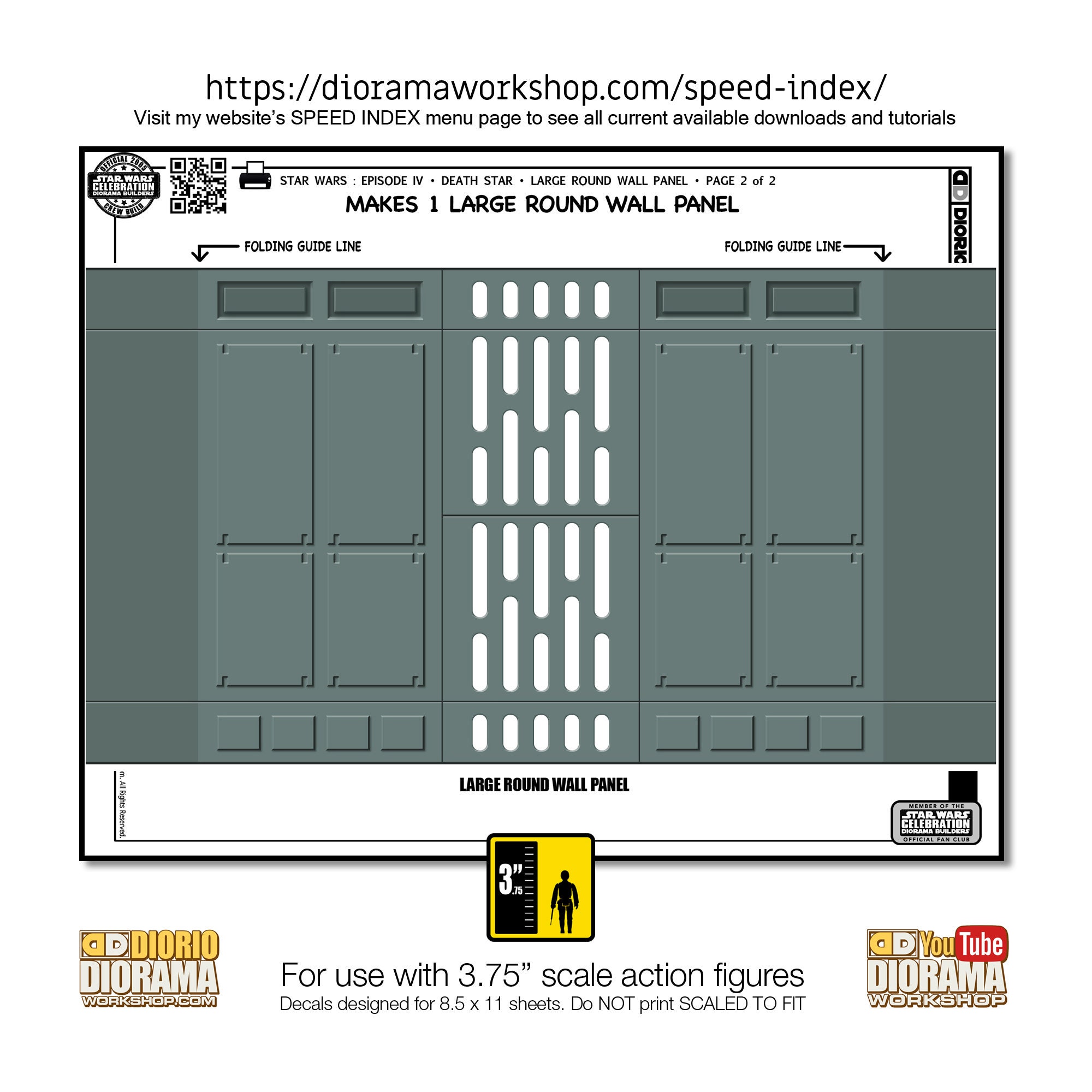 Star Wars Diorama Decals : Death Star Round Walls Accessory - Etsy