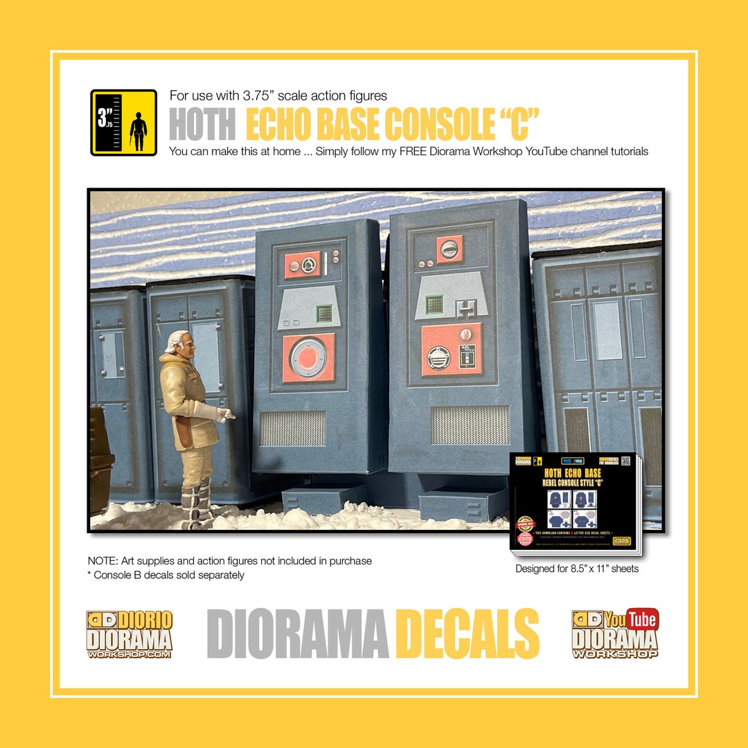 Star Wars Diorama Decals : Hoth Echo Base Console C - Etsy Canada