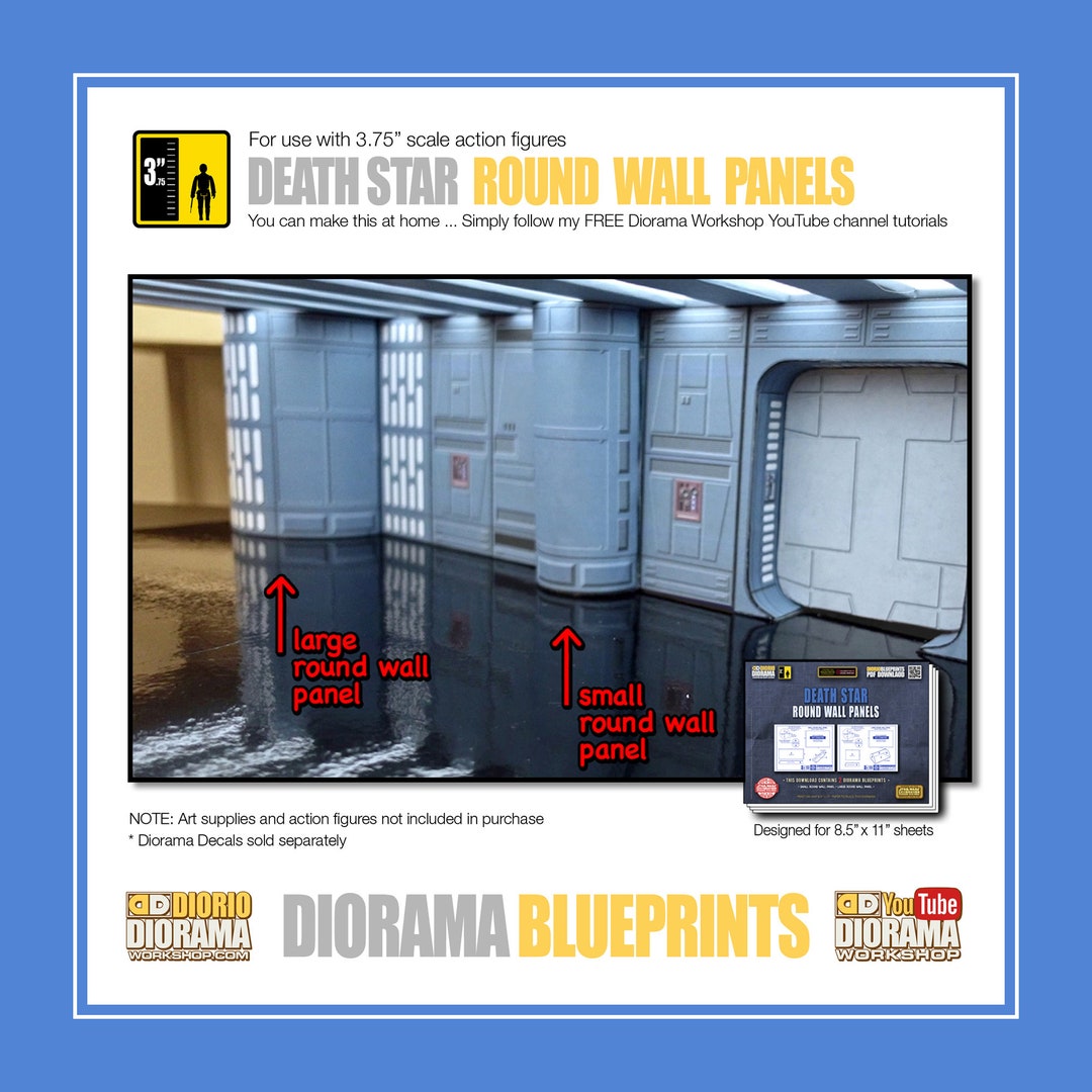 Star Wars Diorama Blueprints : Death Star Round Walls Accessory - Etsy