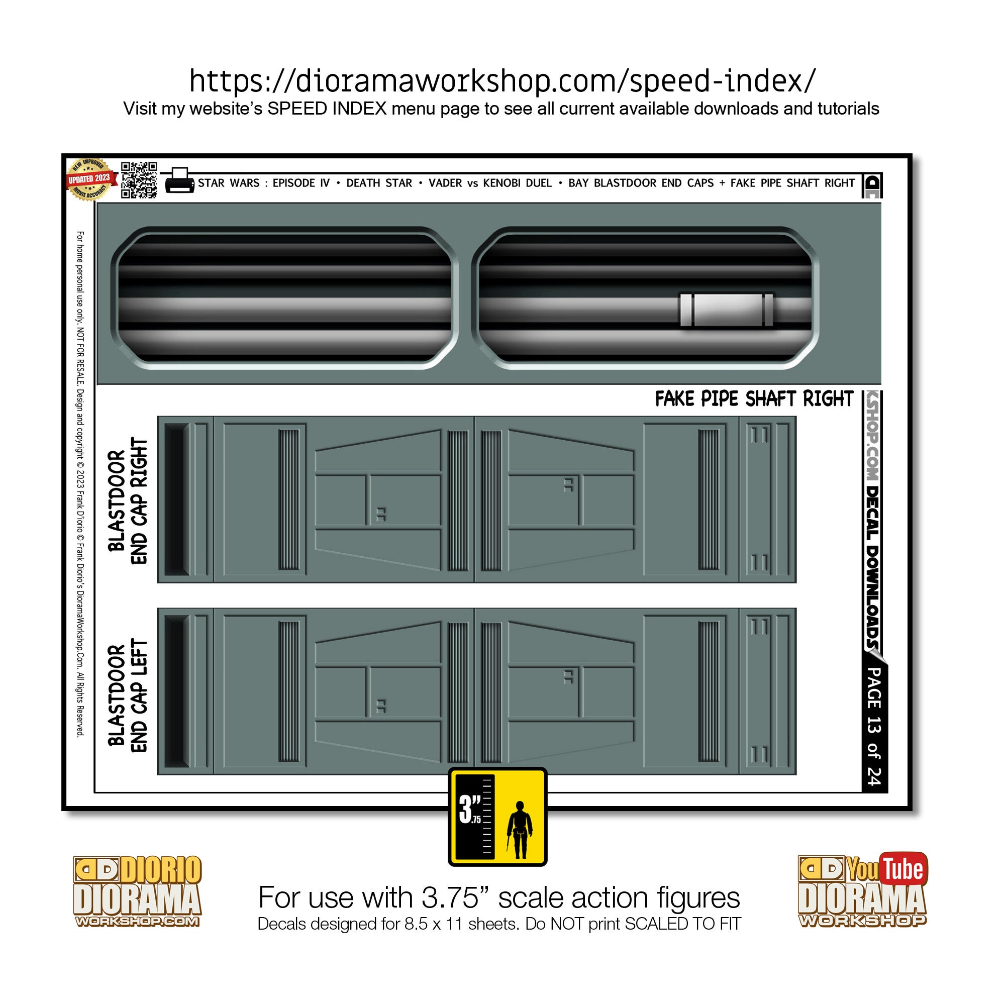 Star Wars Diorama Decals : Death Star Vader Vs Kenobi - Etsy Australia