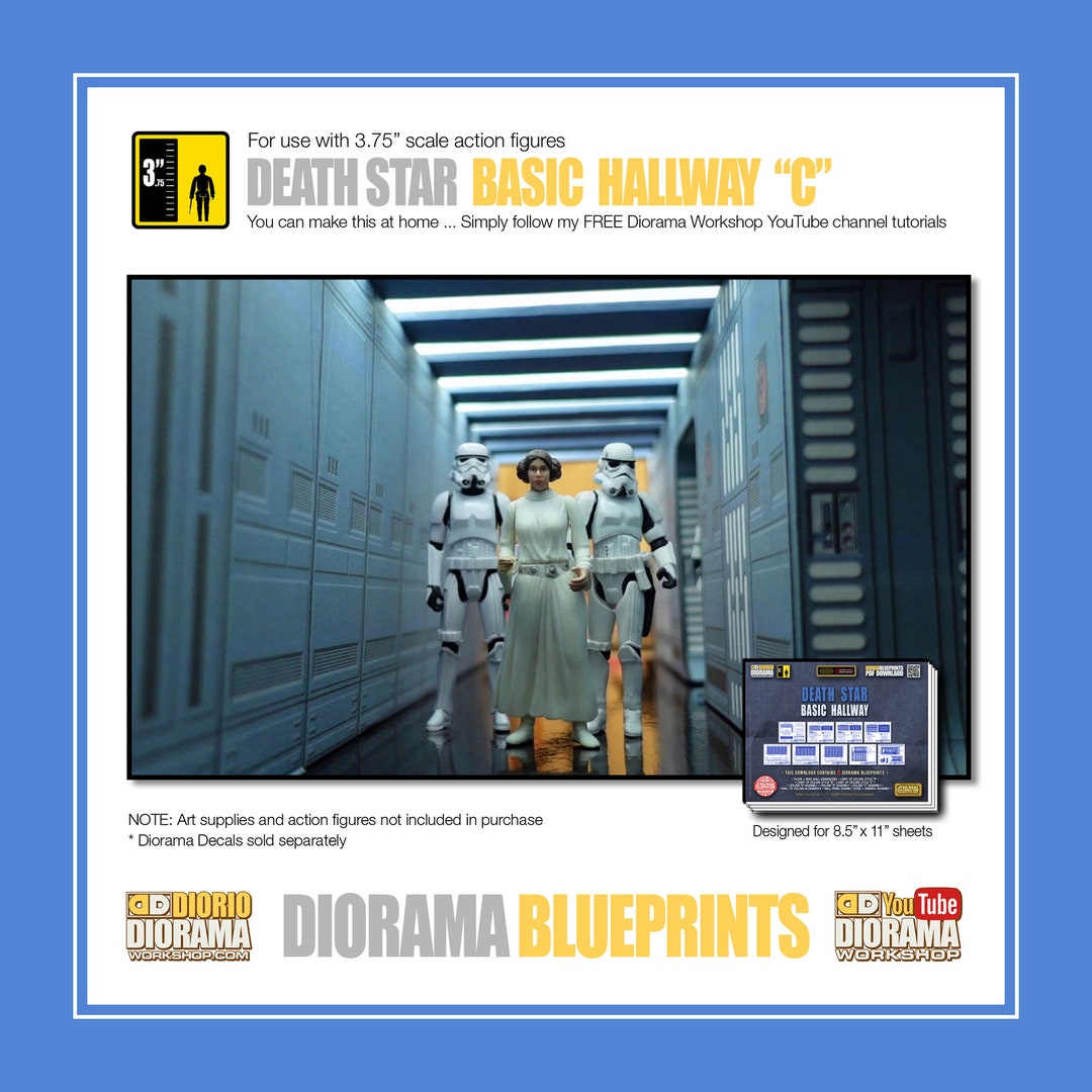 Star Wars Diorama Blueprints : Death Star Basic Hallways Style C - Etsy
