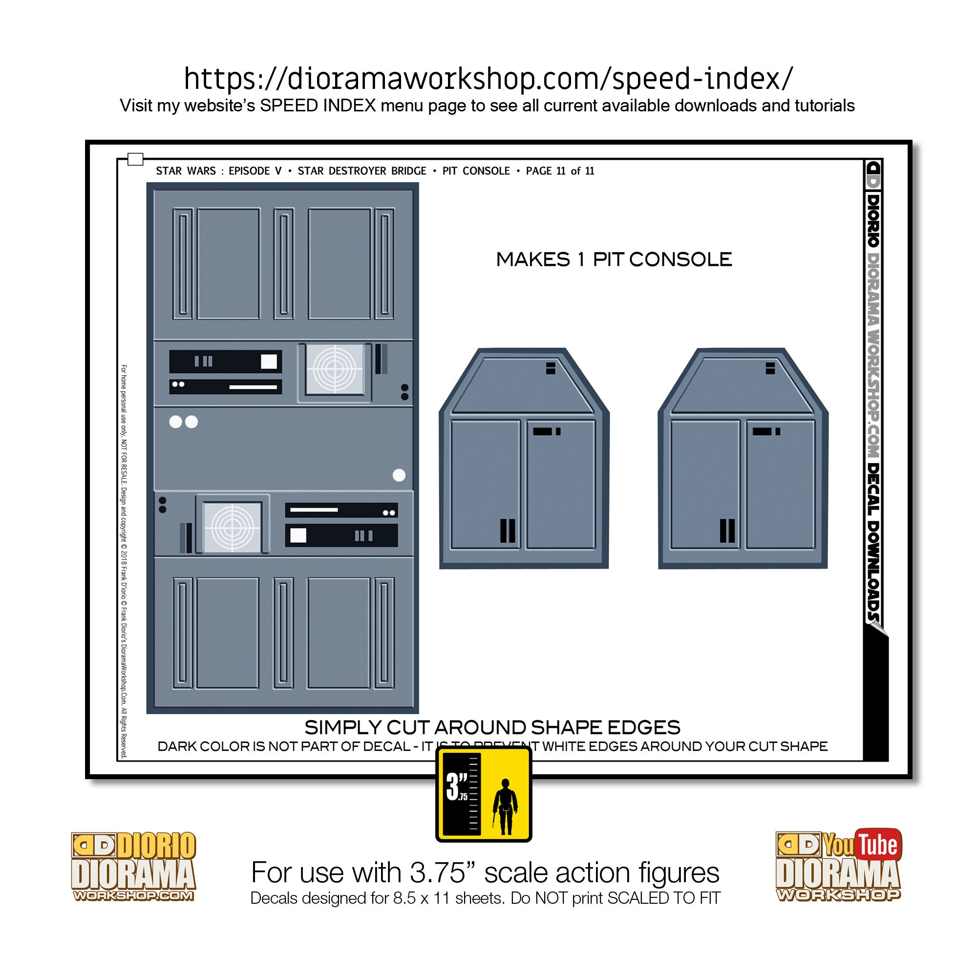Star Wars Diorama Decals : Star Destroyer Bridge - Etsy