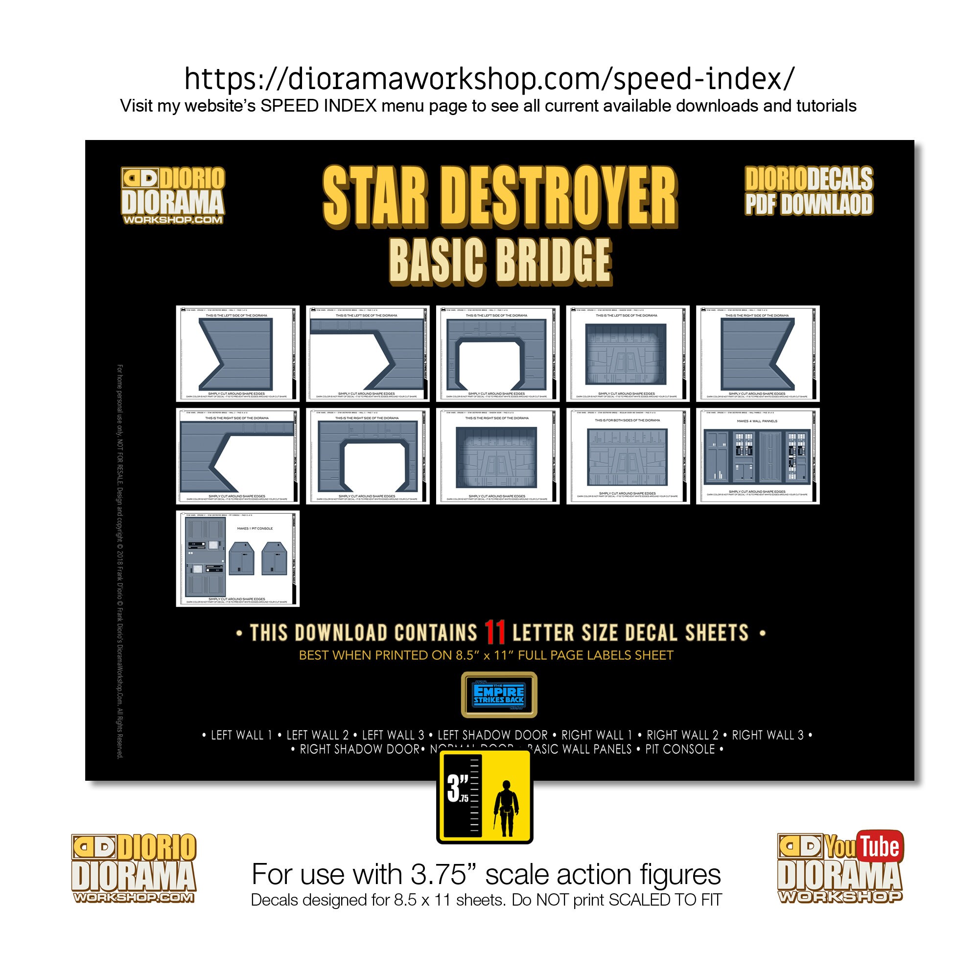 Star Wars Diorama Decals : Star Destroyer Bridge - Etsy