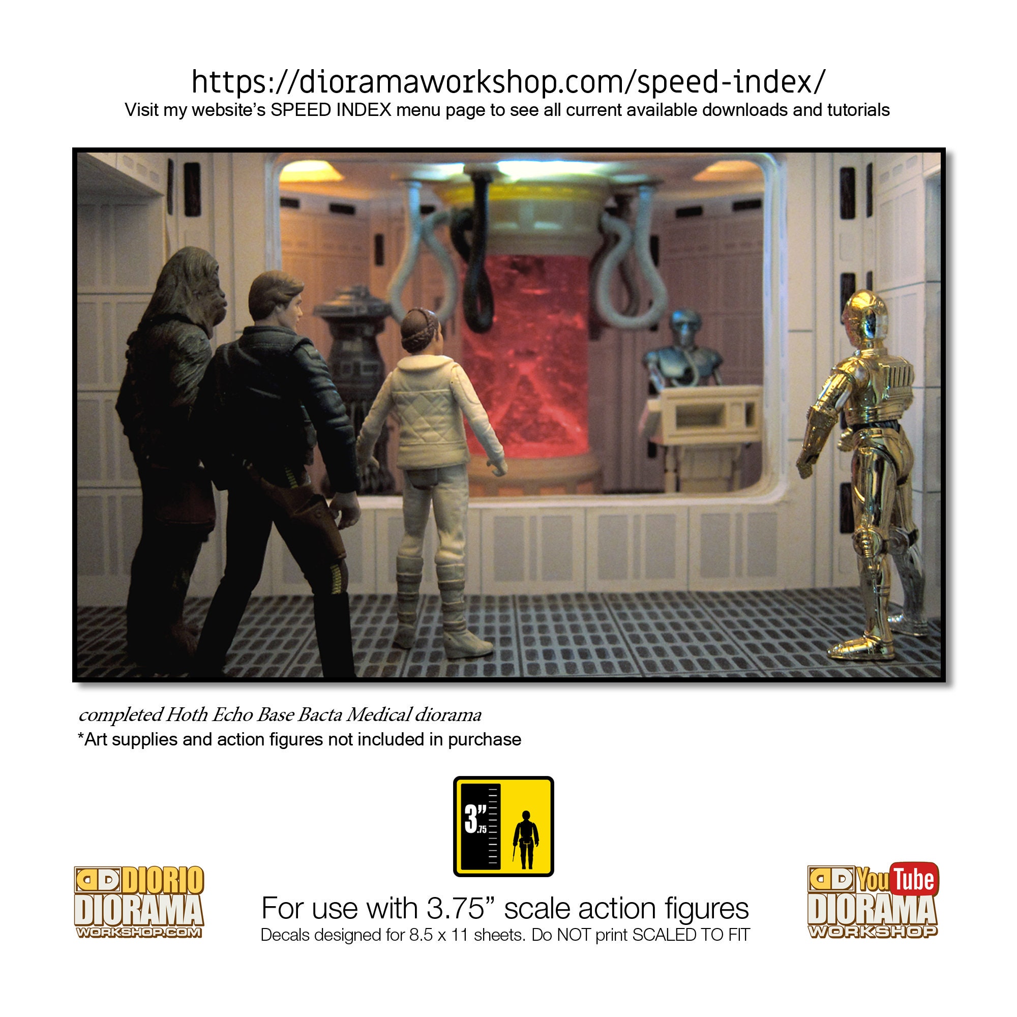 Star Wars Diorama Decals : Hoth Echo Base Bacta Medical Center - Etsy