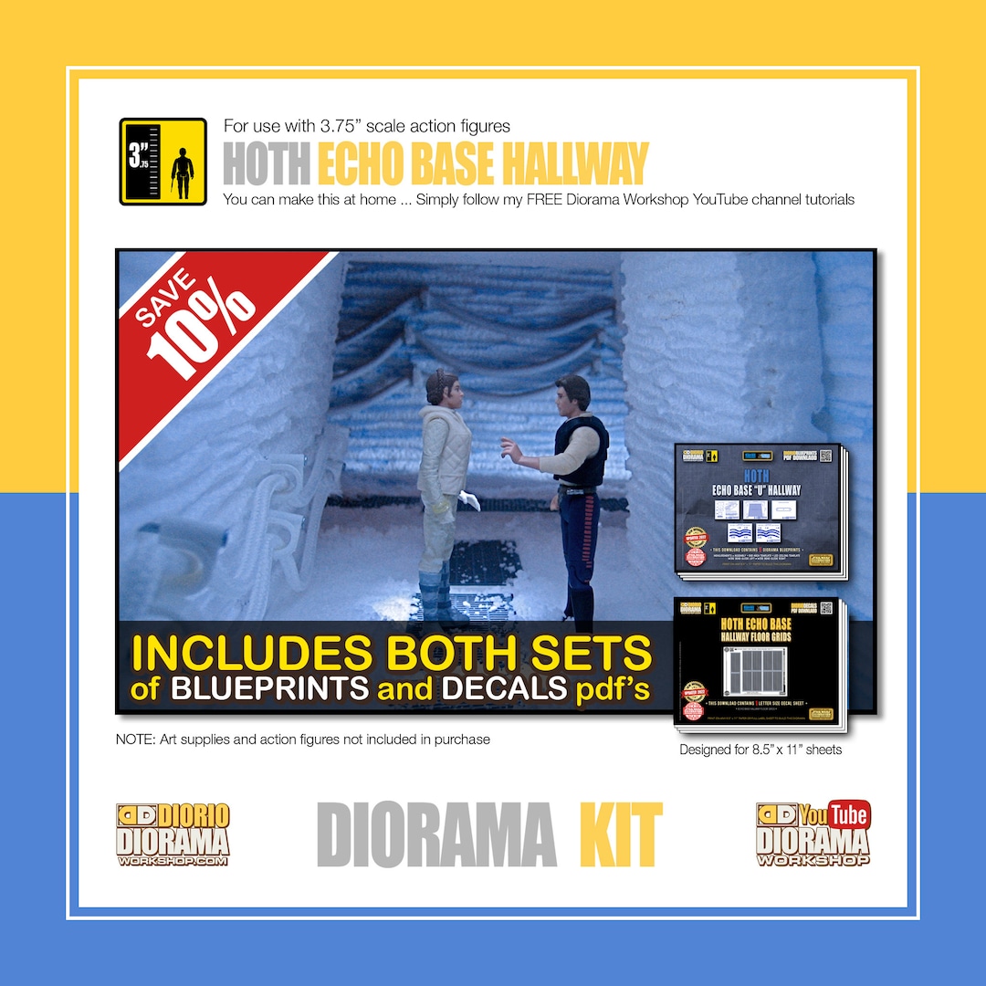 Star Wars Diorama Kit : Hoth Echo Base Hallway - Etsy
