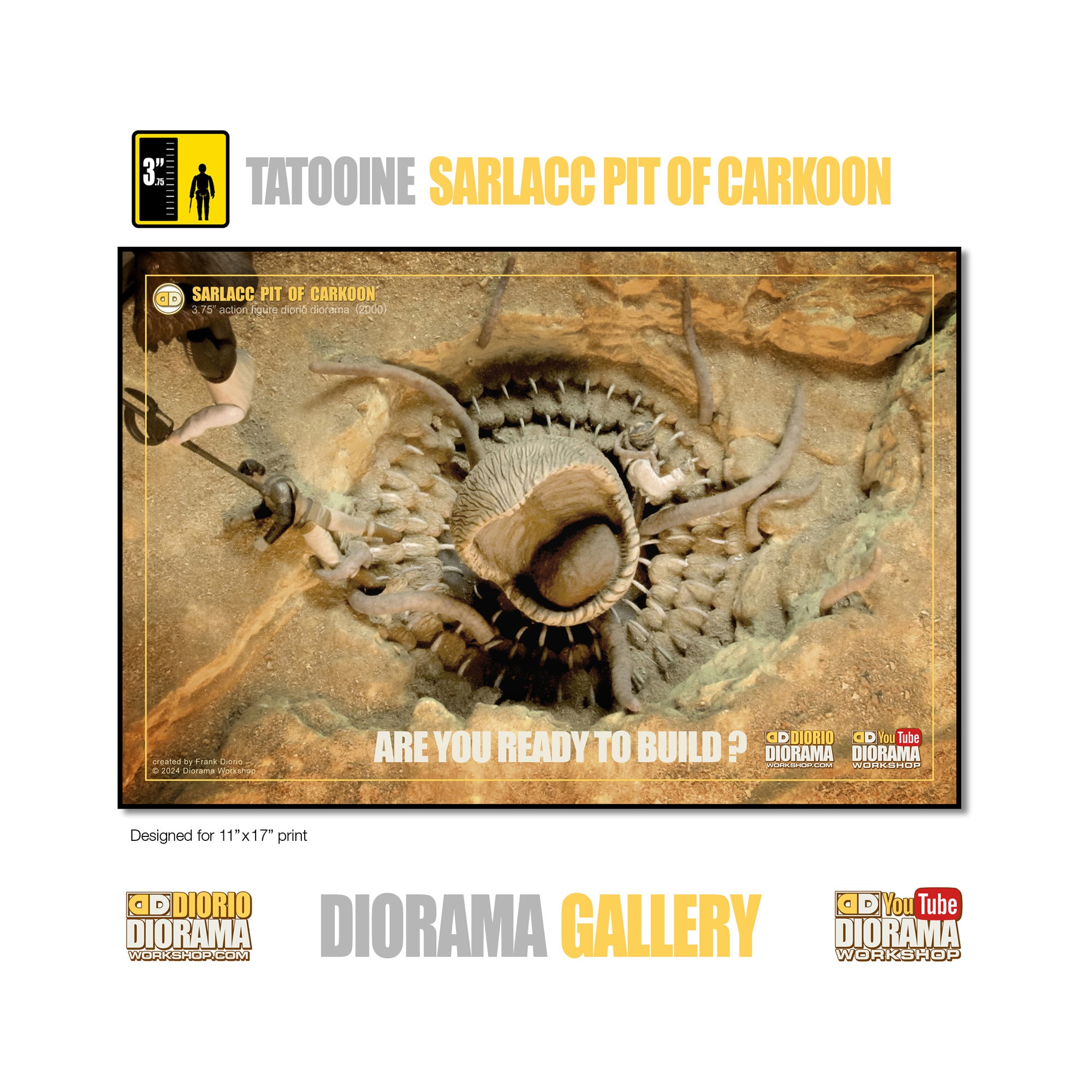 Star Wars Diorama Poster : Tatooine Sarlacc Pit of Carkoon - Etsy