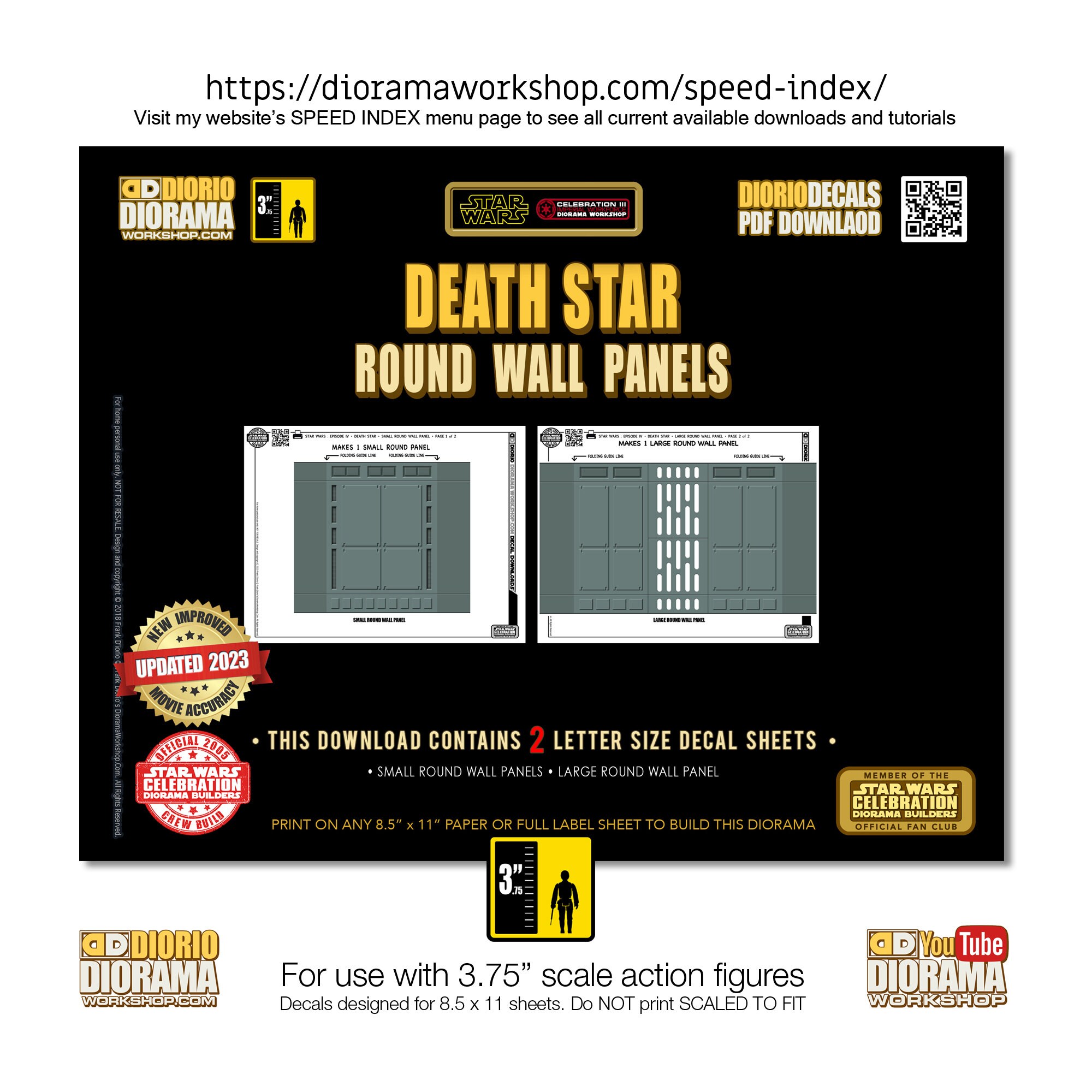 Star Wars Diorama Kit : Death Star Round Walls Accessory - Etsy