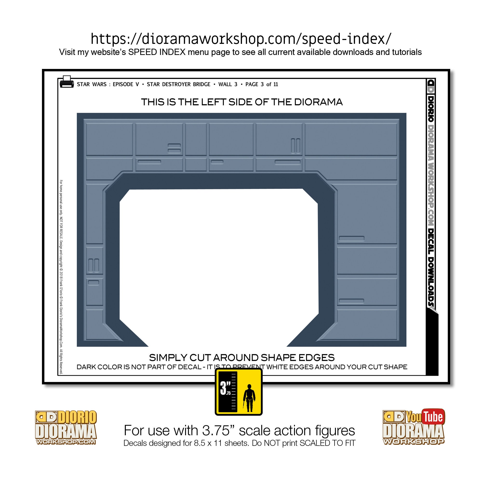 Star Wars Diorama Decals : Star Destroyer Bridge - Etsy