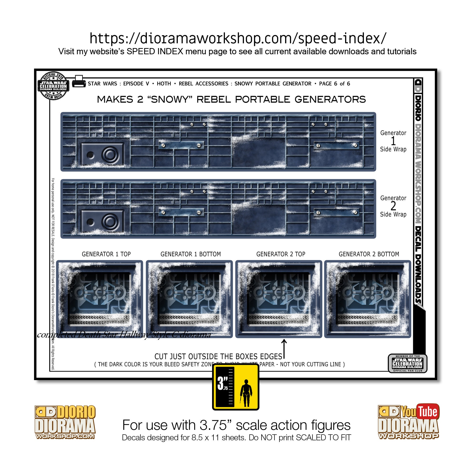Star Wars Diorama Decals : Hoth Echo Base Rebel Cases and Generators - Etsy