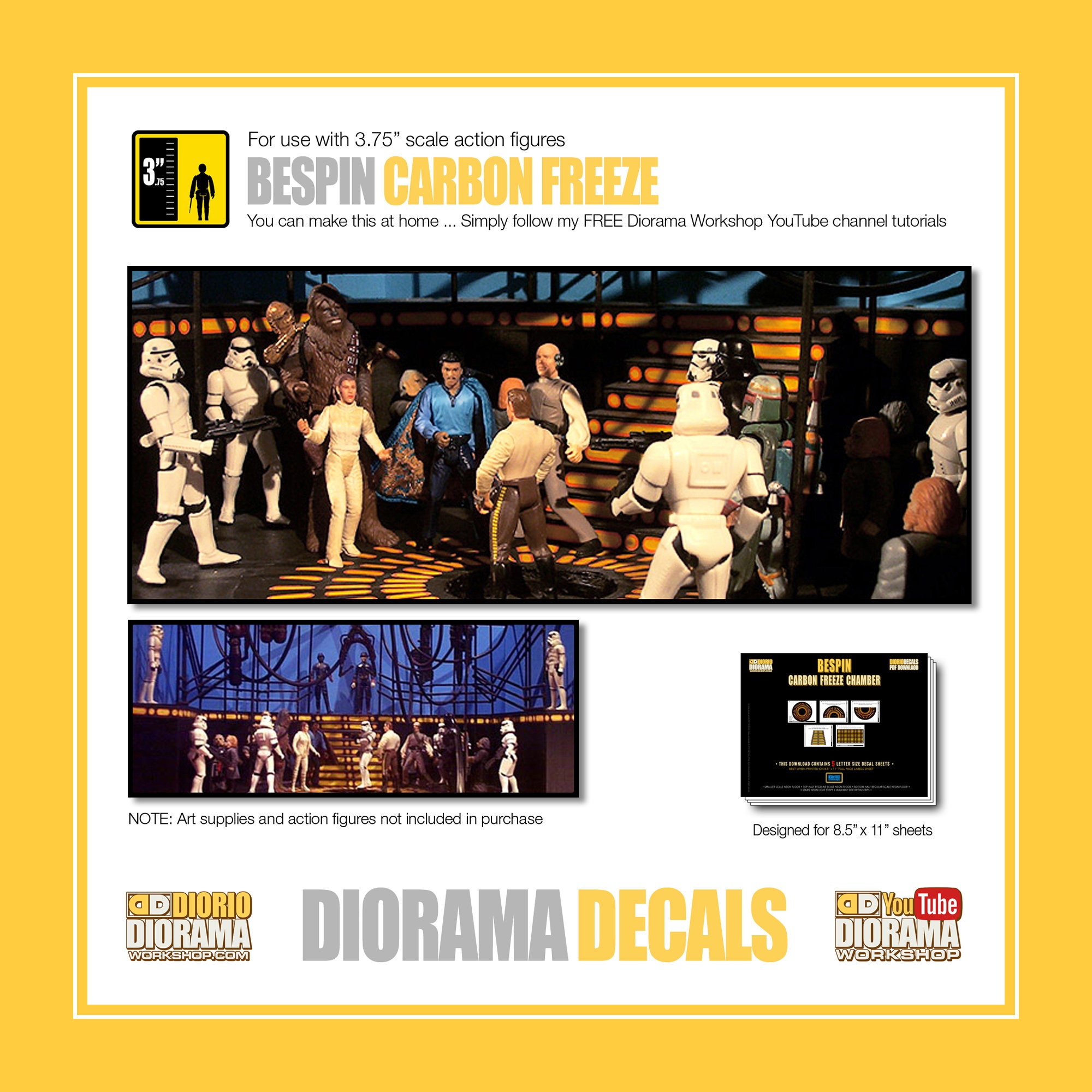 Star Wars Diorama Decals : Bespin Carbon Freeze Chamber - Etsy