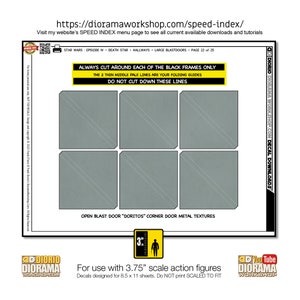 Star Wars Diorama Decals : Death Star Large Blast Doors Accessory - Etsy