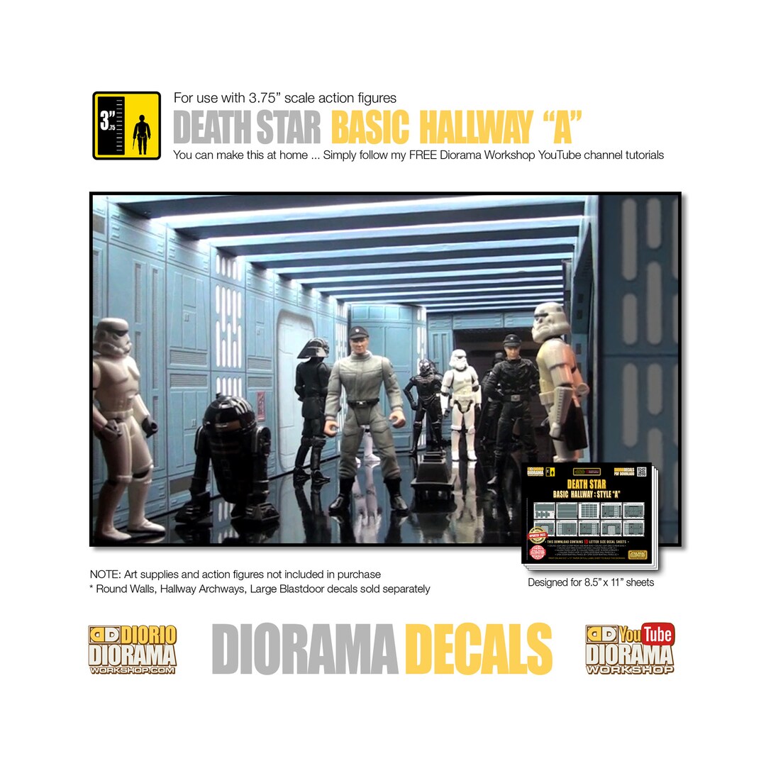 Star Wars Diorama Decals : Death Star Basic Hallway Style A - Etsy