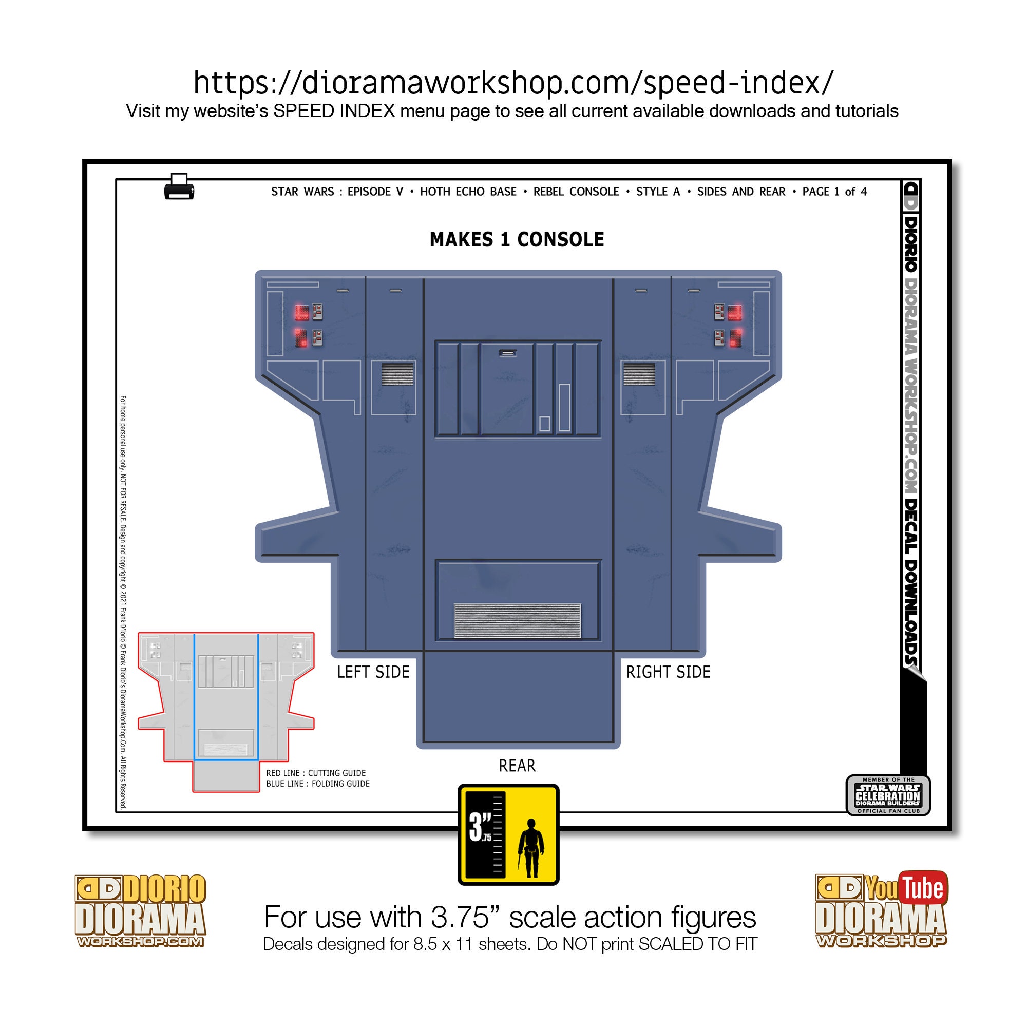 Star Wars Diorama Decals : Hoth Echo Base Console A - Etsy