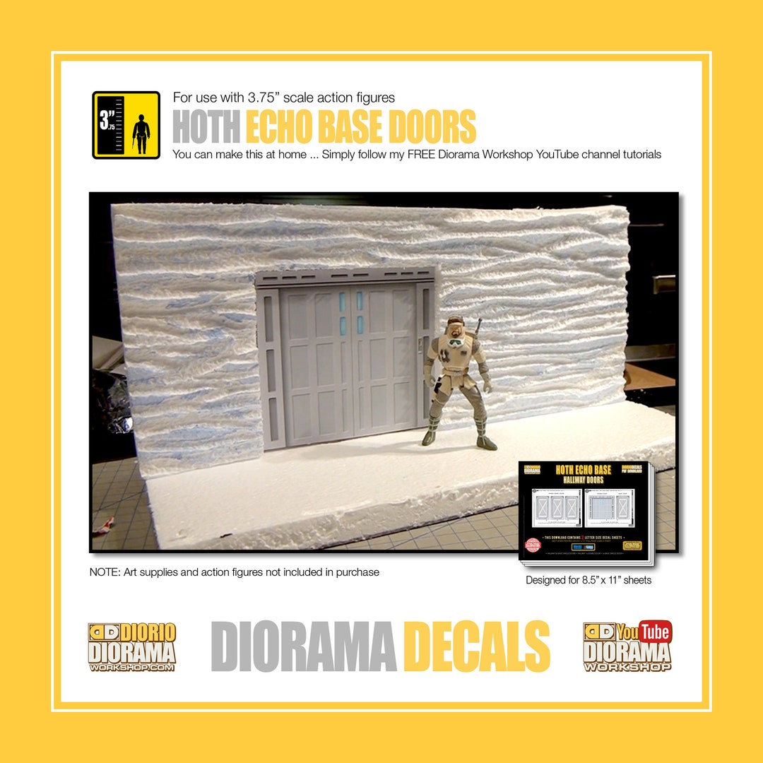 Star Wars Diorama Decals : Hoth Echo Base Doors Accessory - Etsy Canada