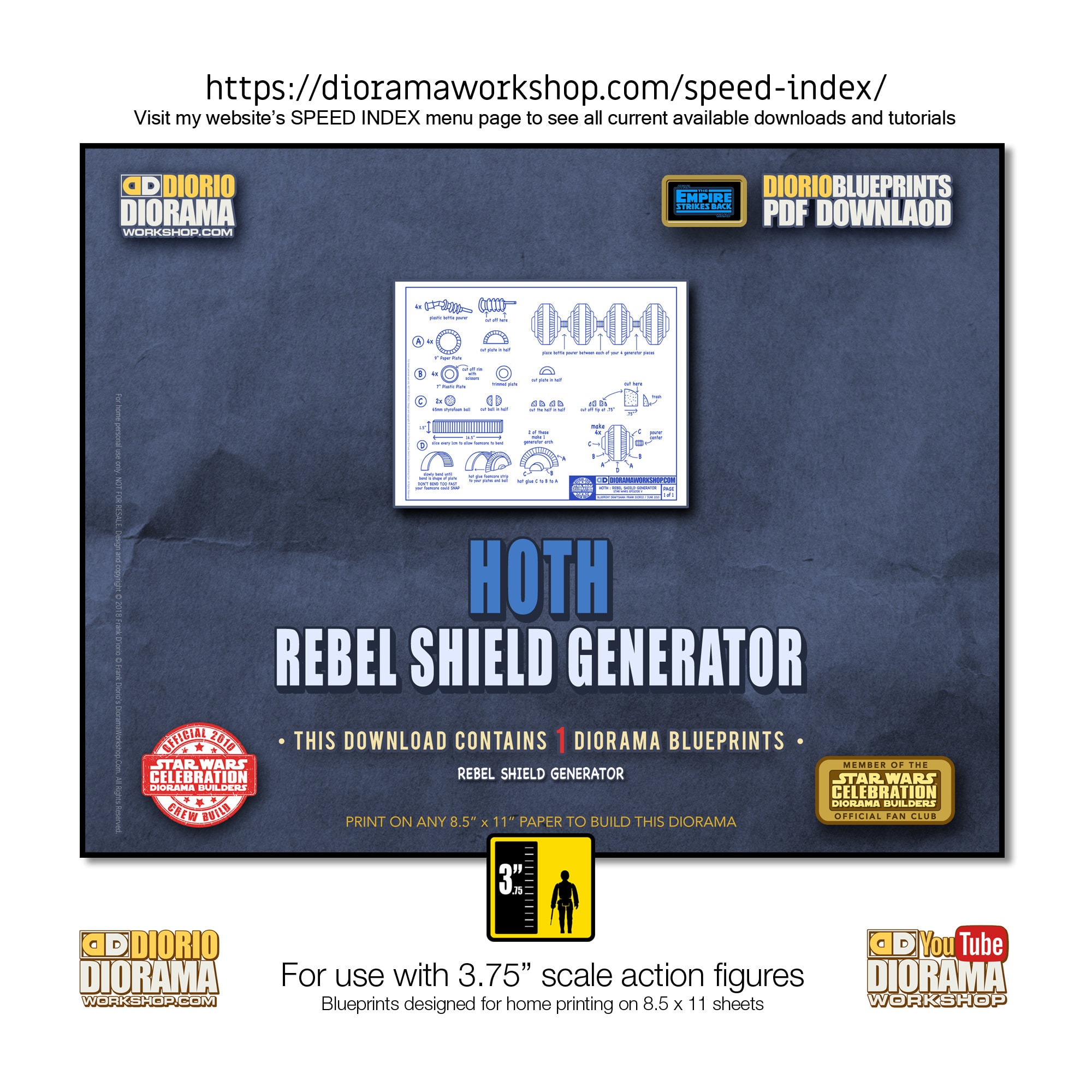 Star Wars Diorama Blueprints : Hoth Echo Base Shield Generator - Etsy