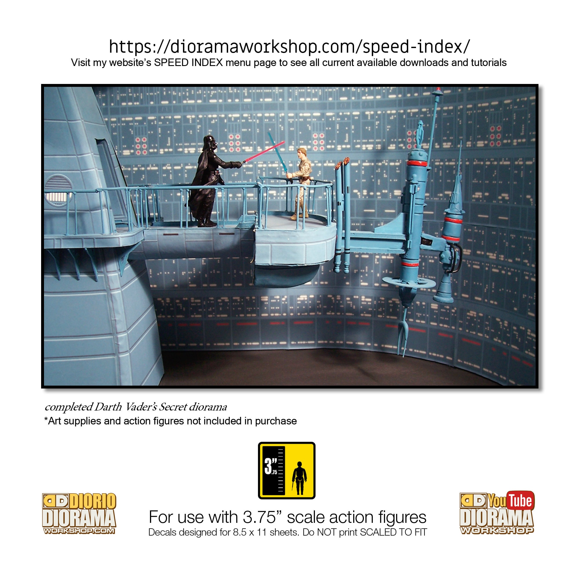 Star Wars Diorama Decals : Bespin Darth Vader's Secret - Etsy