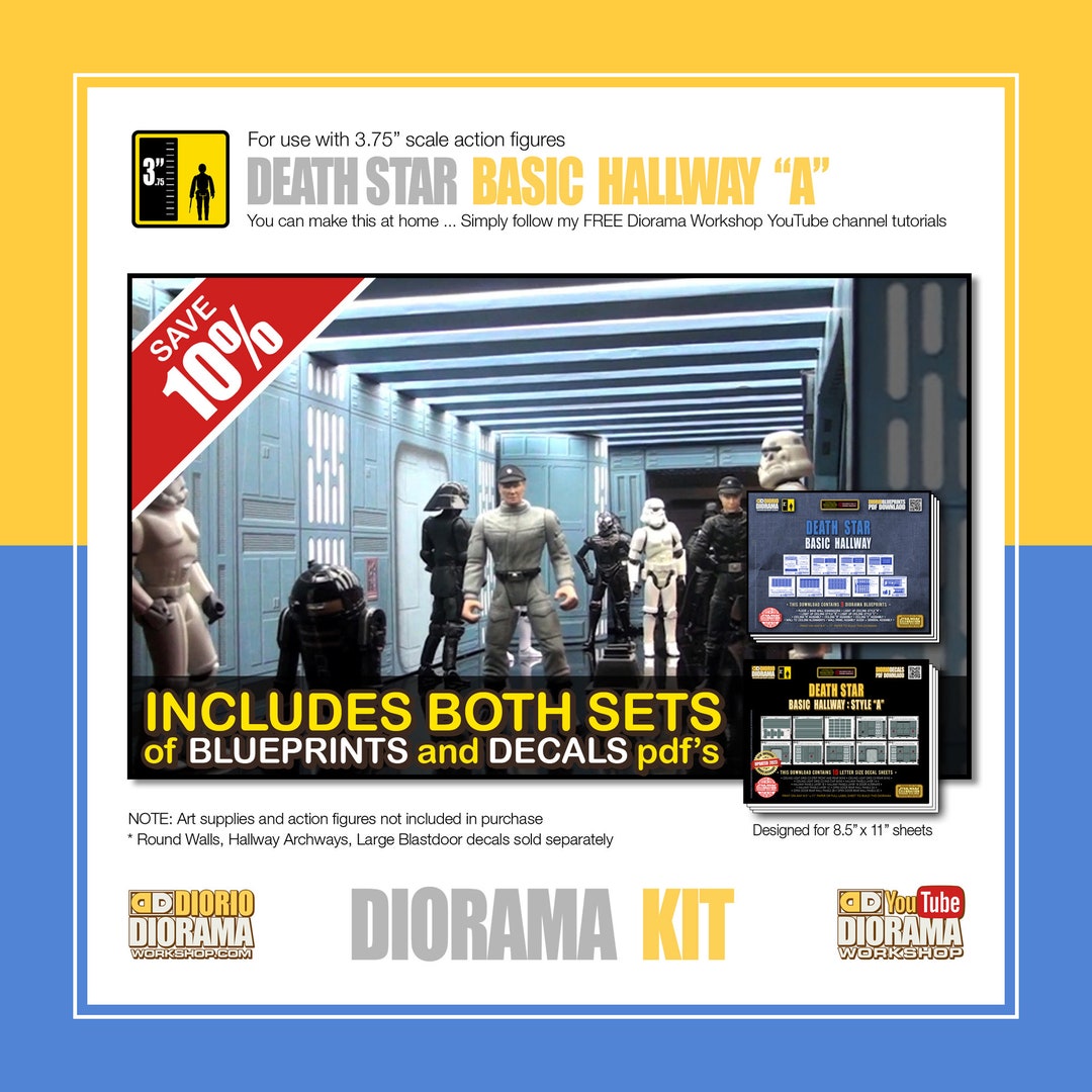 Star Wars Diorama Kit : Death Star Basic Hallways Style A - Etsy