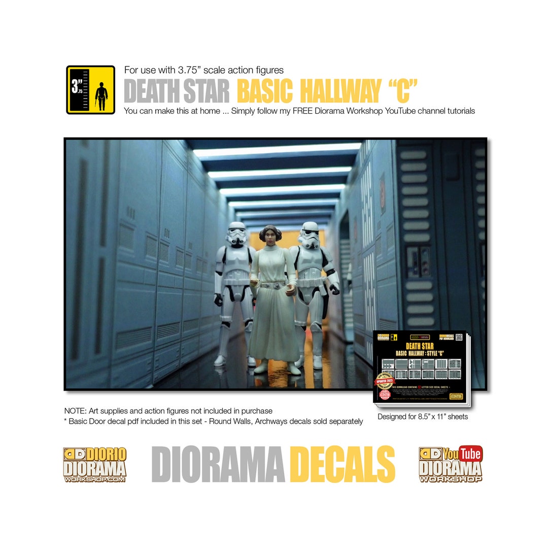 Star Wars Diorama Decals : Death Star Basic Hallway Style C - Etsy