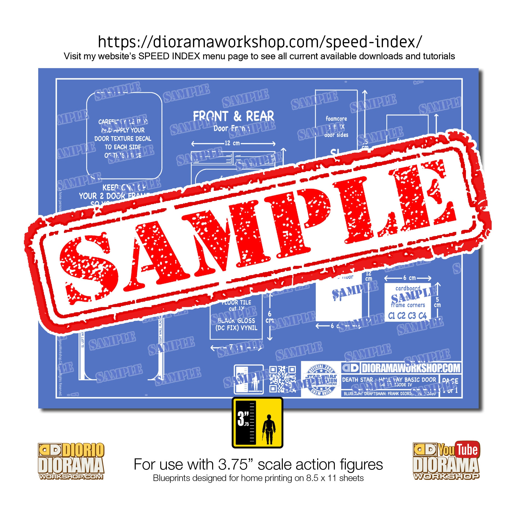 Star Wars Diorama Blueprints : Death Star Basic Hallways Style B - Etsy