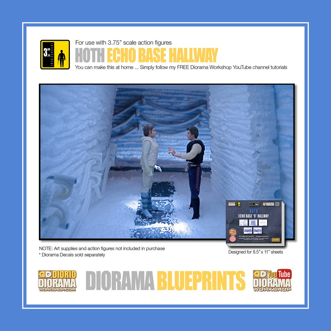 Star Wars Diorama Blueprints : Hoth Echo Base Hallway - Etsy